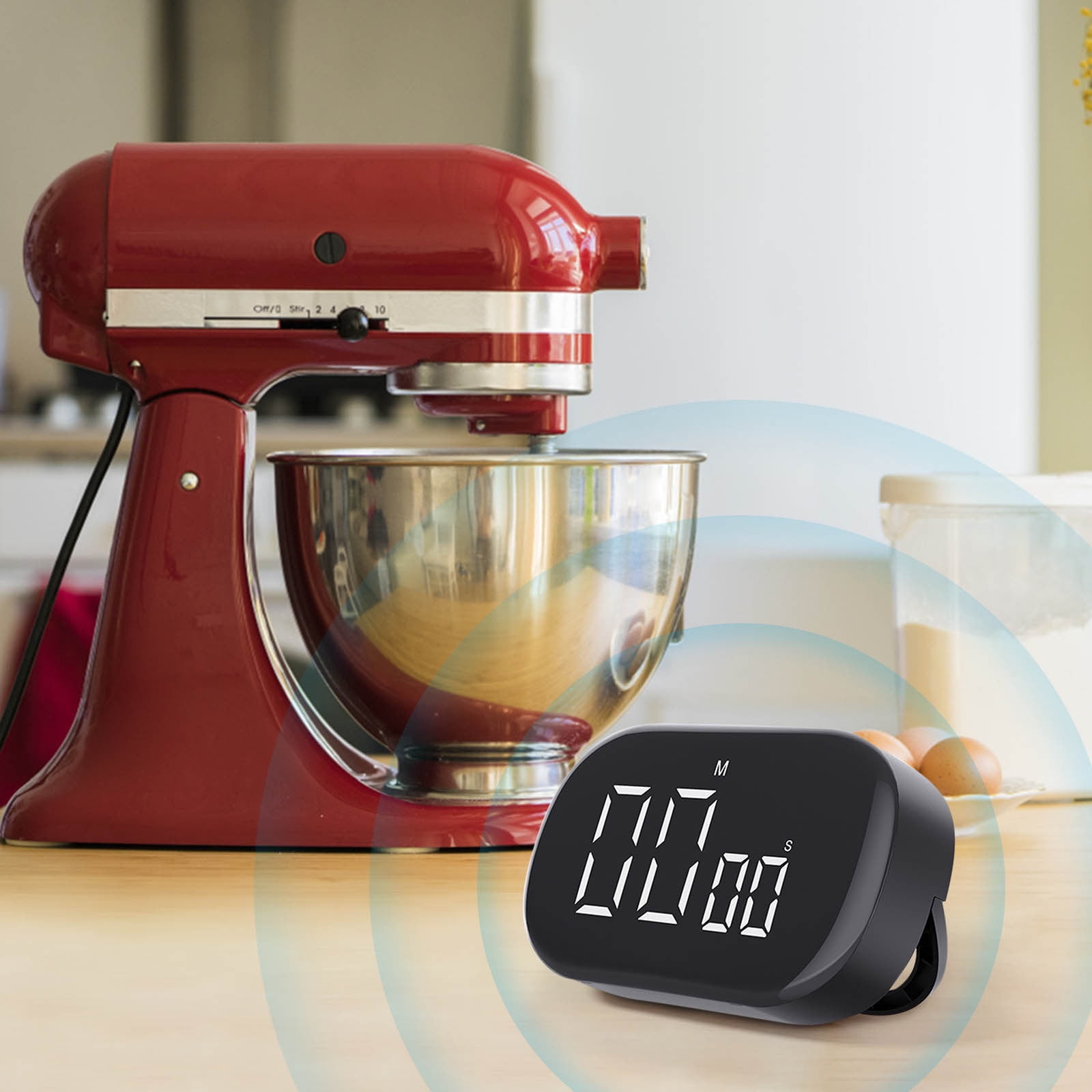 Vrorvz Versatile LED Kitchen Timer with Adjustable Sound Large Screen ...