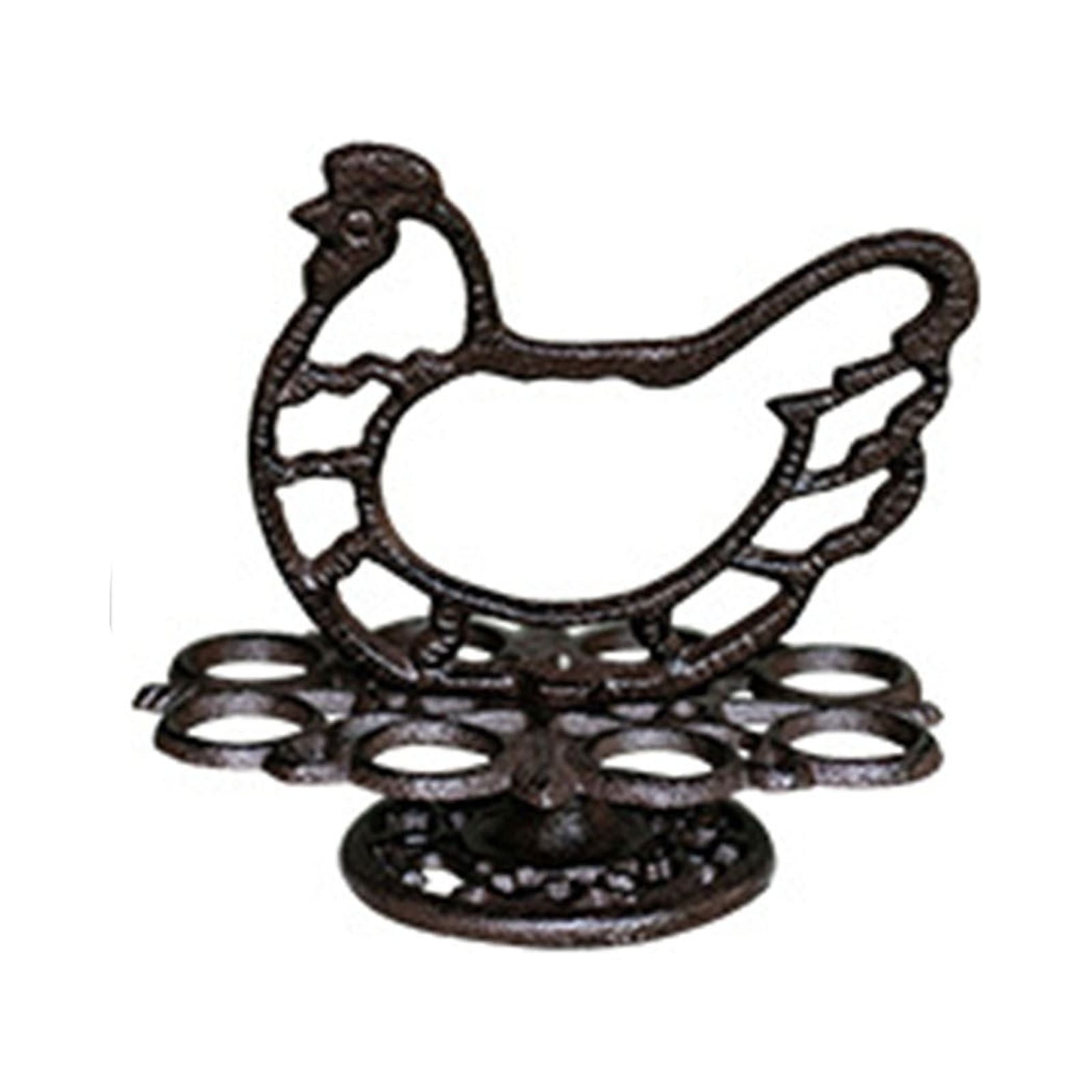 Vrorvz Vintage Decorative Iron Egg Rack Rooster Design Countertop ...