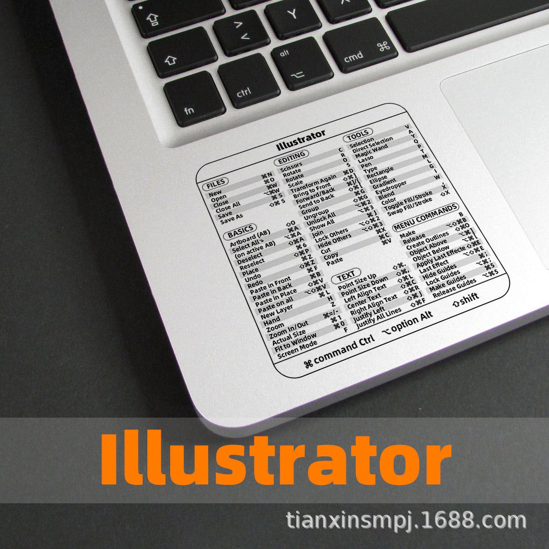 Vrorvz Vinyl Shortcut Keyboard Stickers for Laptop Software Made of ...