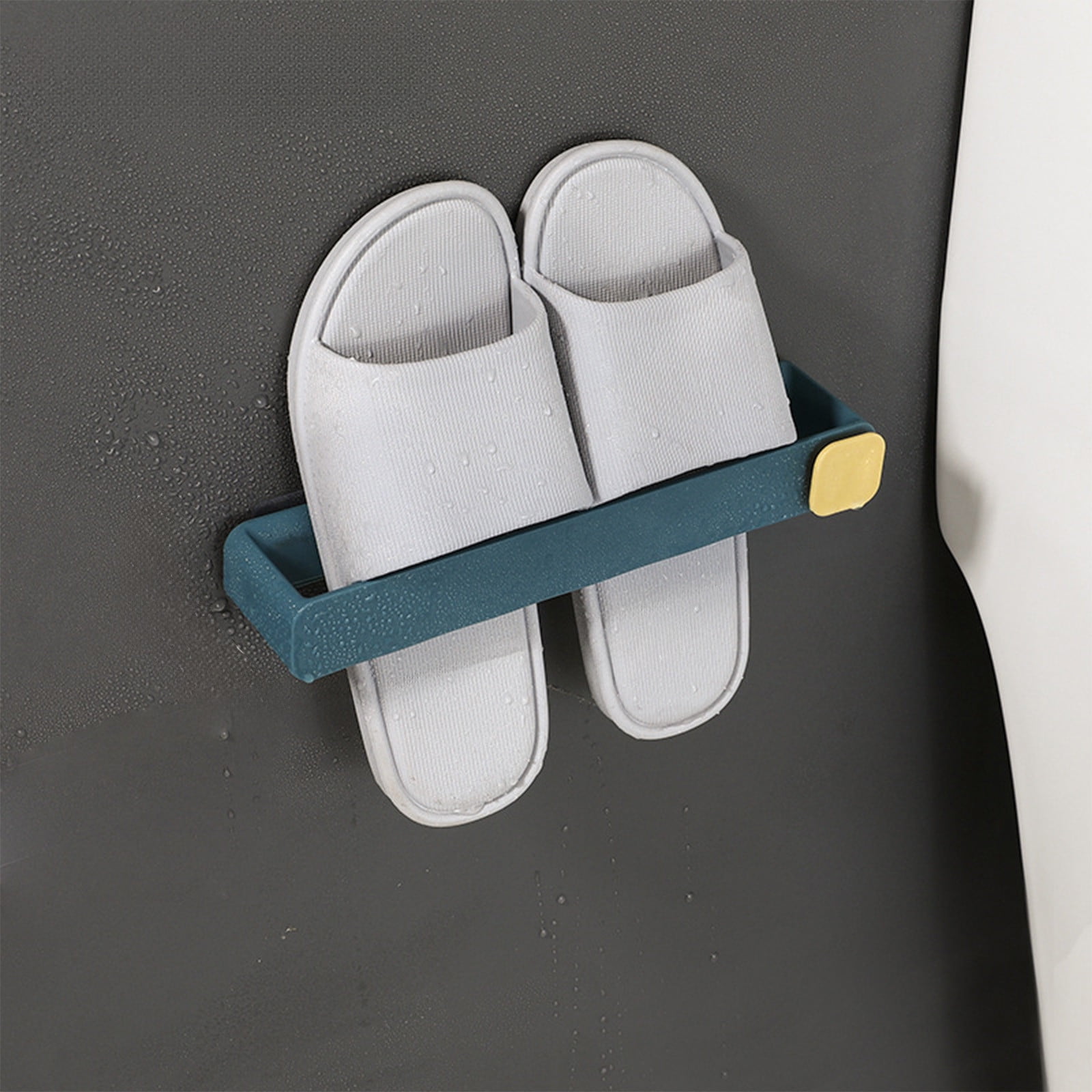 Vrorvz Wall Mounted Bathroom Slippers Rack Punch Disengaged Easy ...