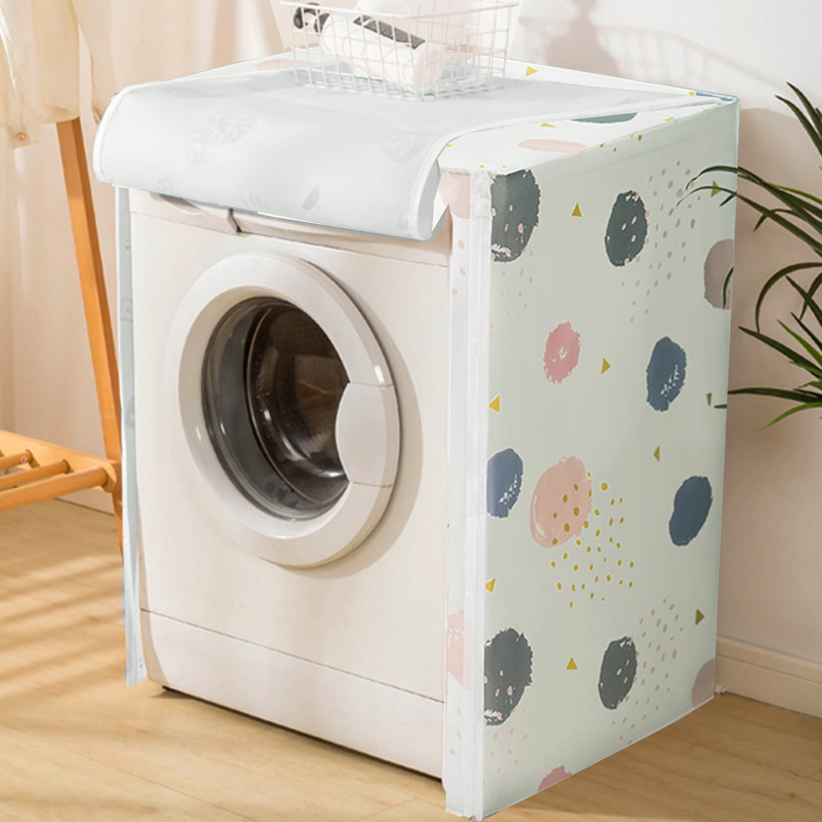 Vrorvz Waterproof Washing Machine Cover Soft Skin Fabric 3 Sided ...