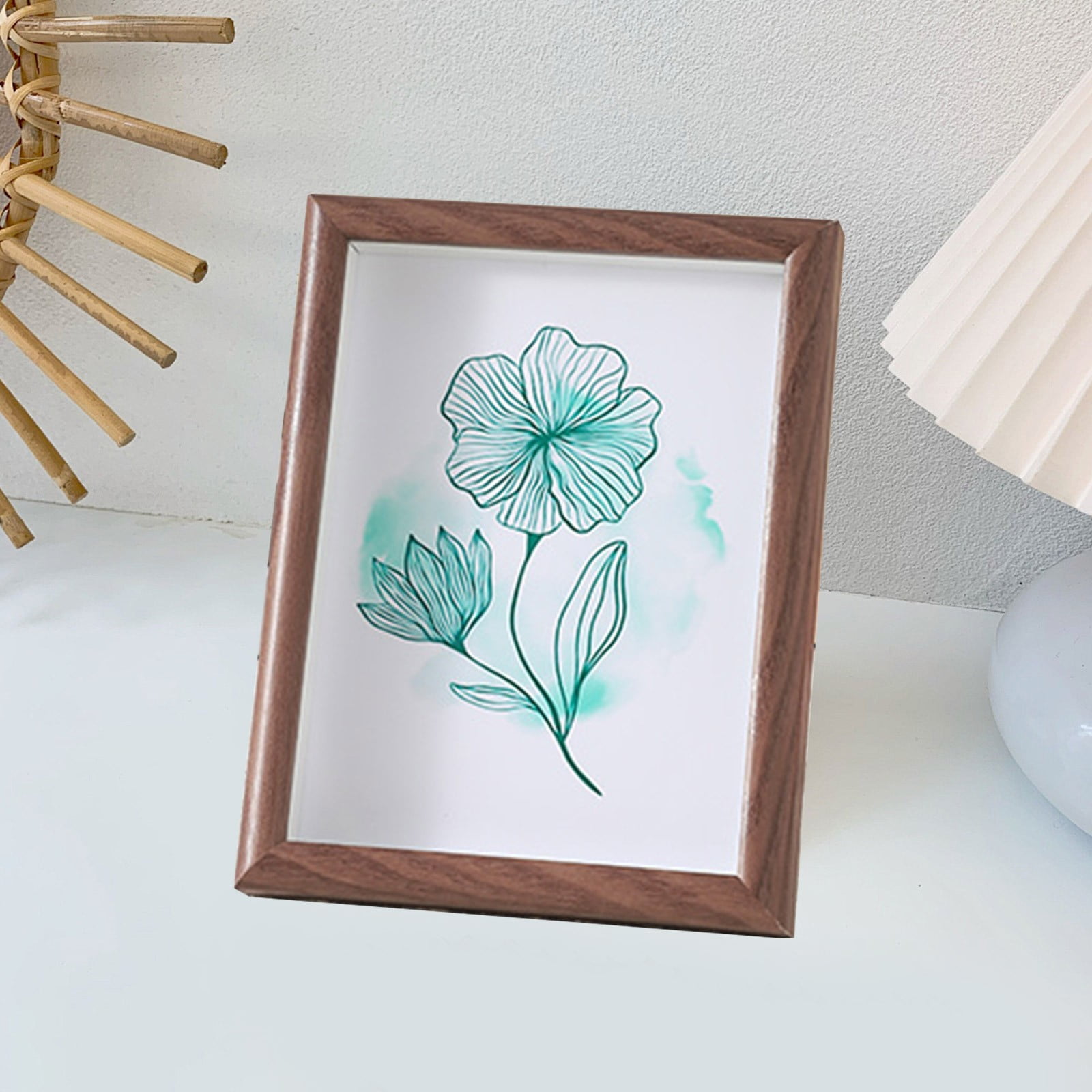 Vrorvz Woodgrain Style Picture Frame Desktop Stand Wall Mount Photo ...