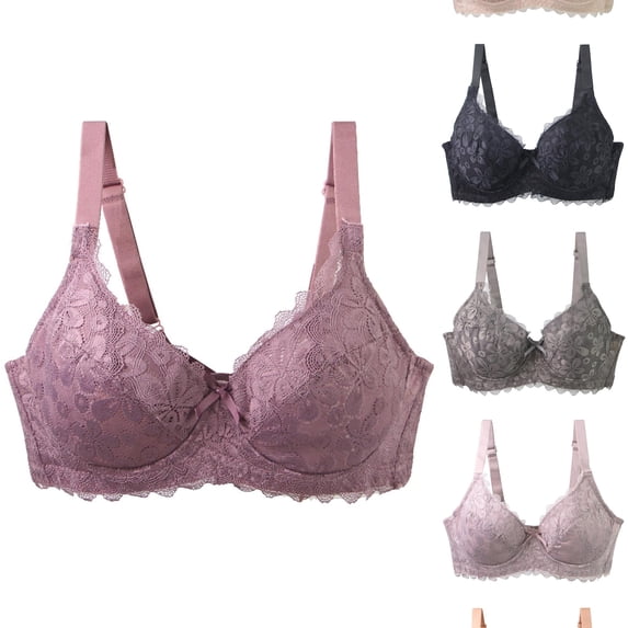 Vrotazzy European Push Up Lace Bra With Underwire Support Comfortable ...