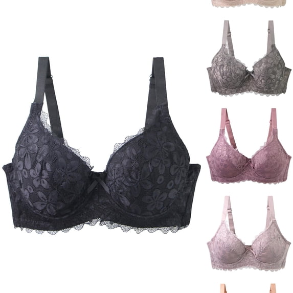 Vrotazzy European Push Up Lace Bra With Underwire Support Comfortable ...
