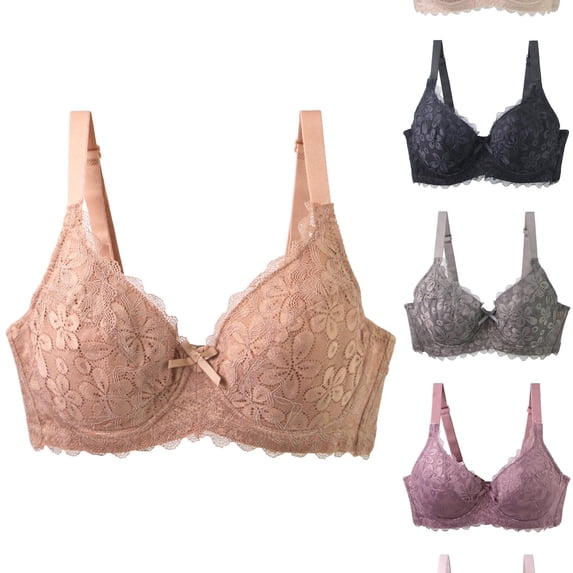 Vrotazzy European Push Up Lace Bra With Underwire Support Comfortable ...