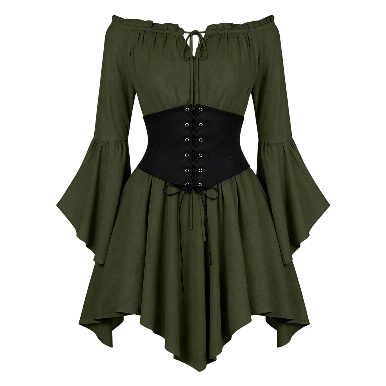 Vrotazzy Girls Casual Island Style Off Shoulder Dress for Girls ...