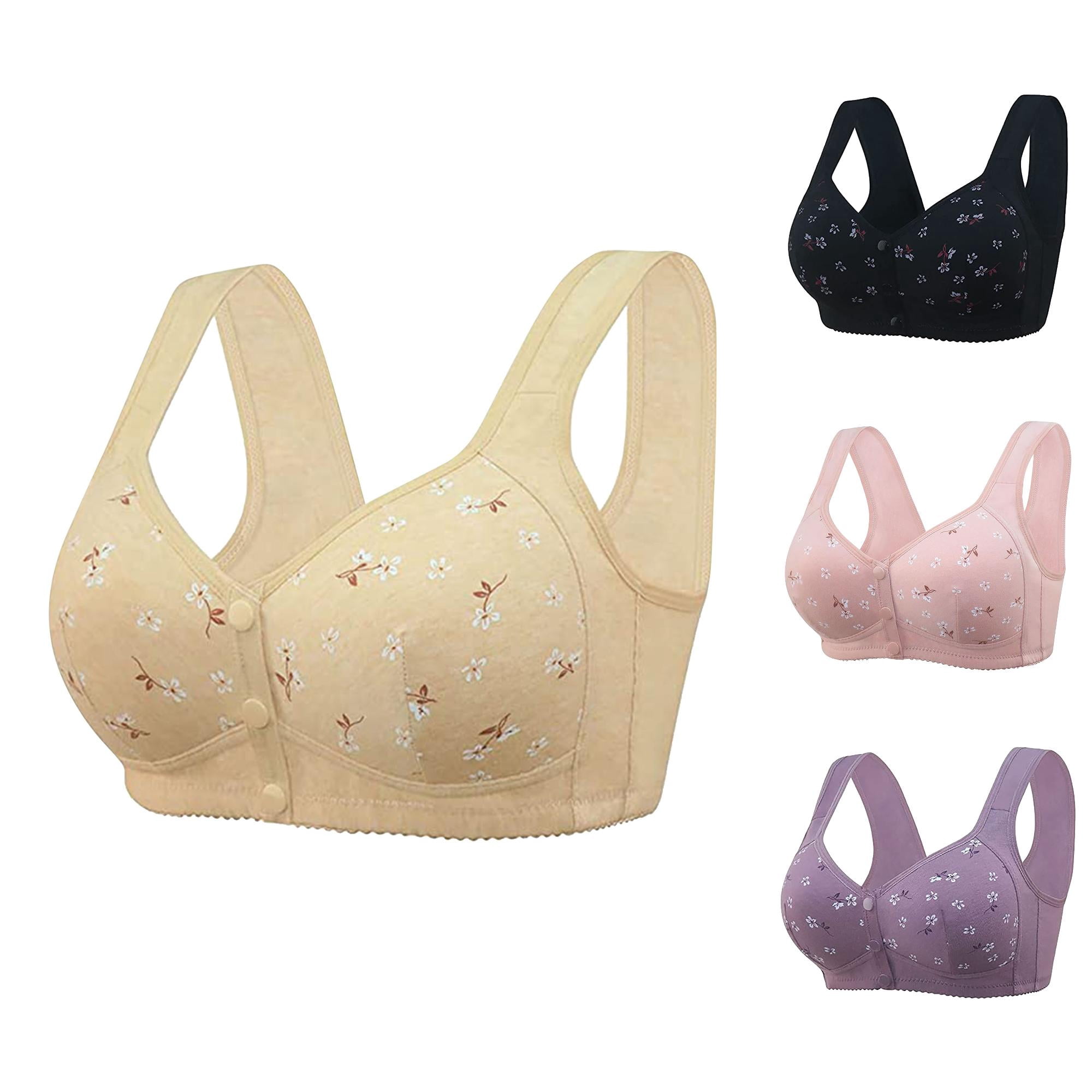 Vrotazzy Women Lace Front Button Shaping Cup Adjustable Shoulder Strap ...