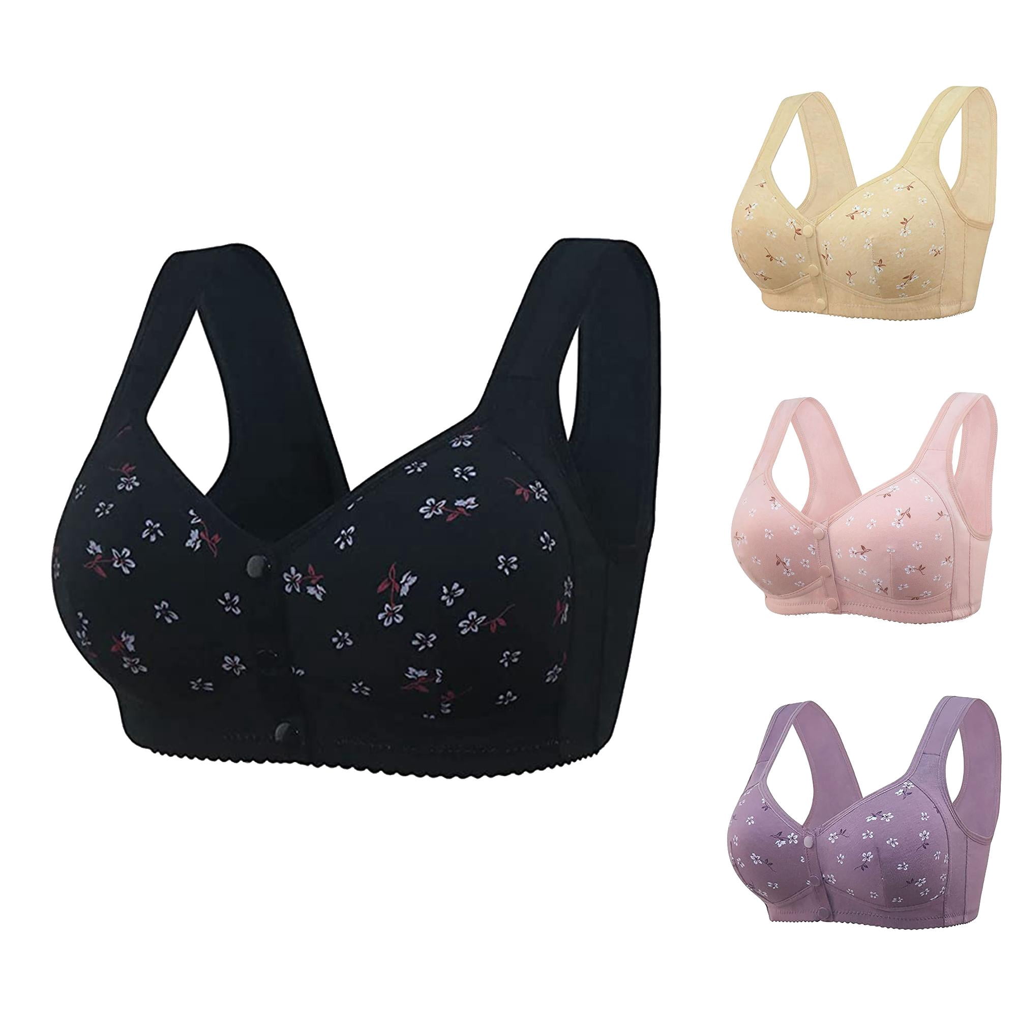 Vrotazzy Women Lace Front Button Shaping Cup Adjustable Shoulder Strap ...