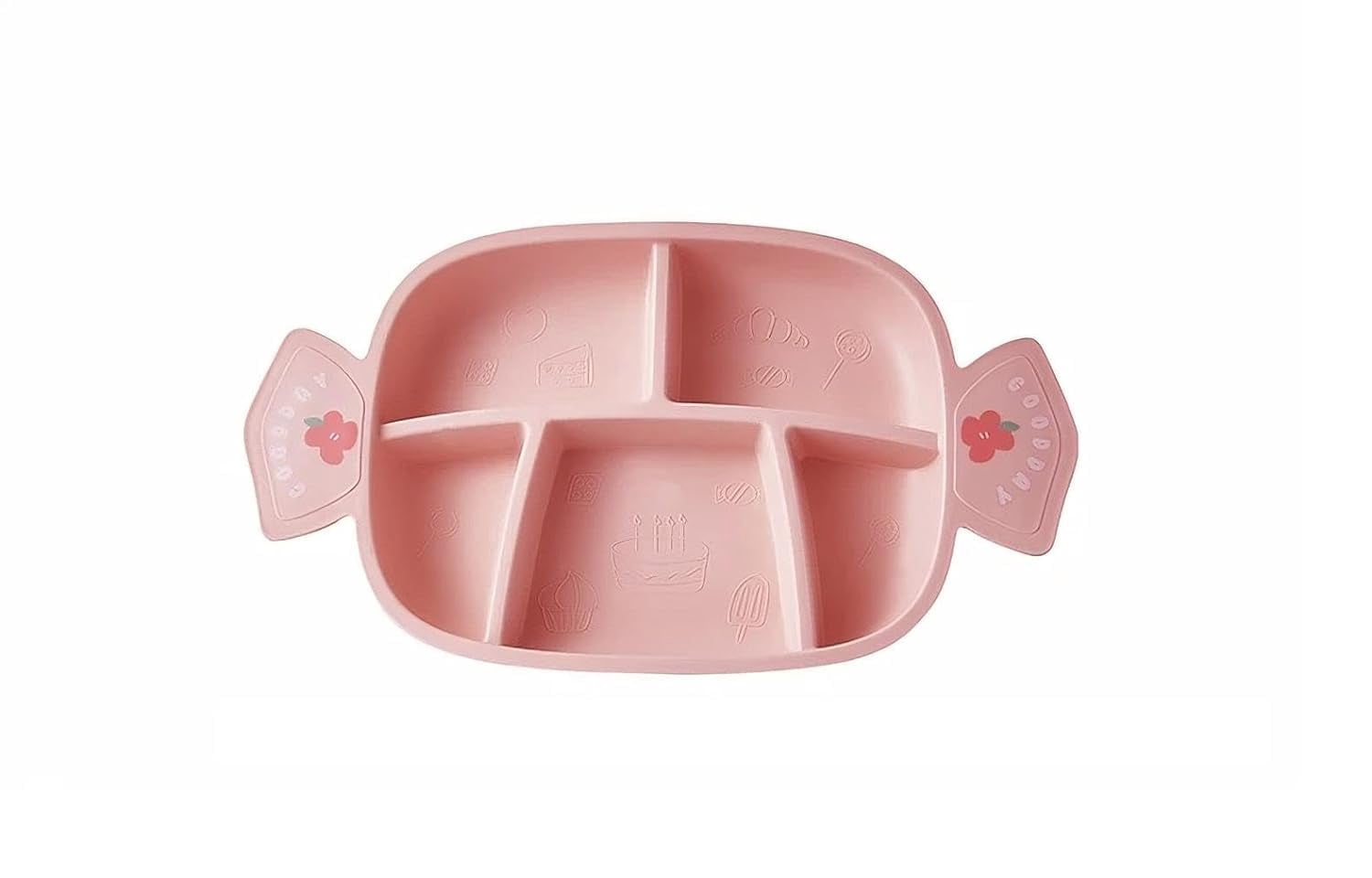 Vroxy Kids Candy Shaped Separated Plates 5 Compartment Plate Set Kids ...