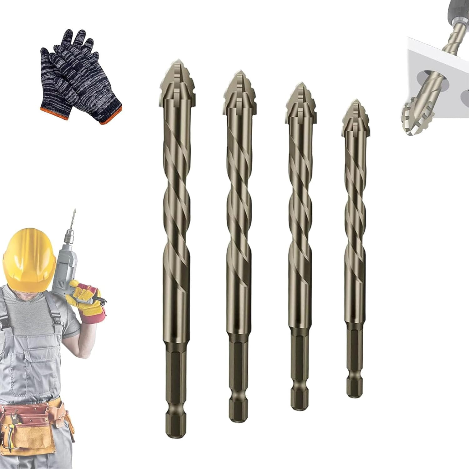 Vrsgs Drill Bits, Four Blade Serrated Eccentric Drill Bits, High ...