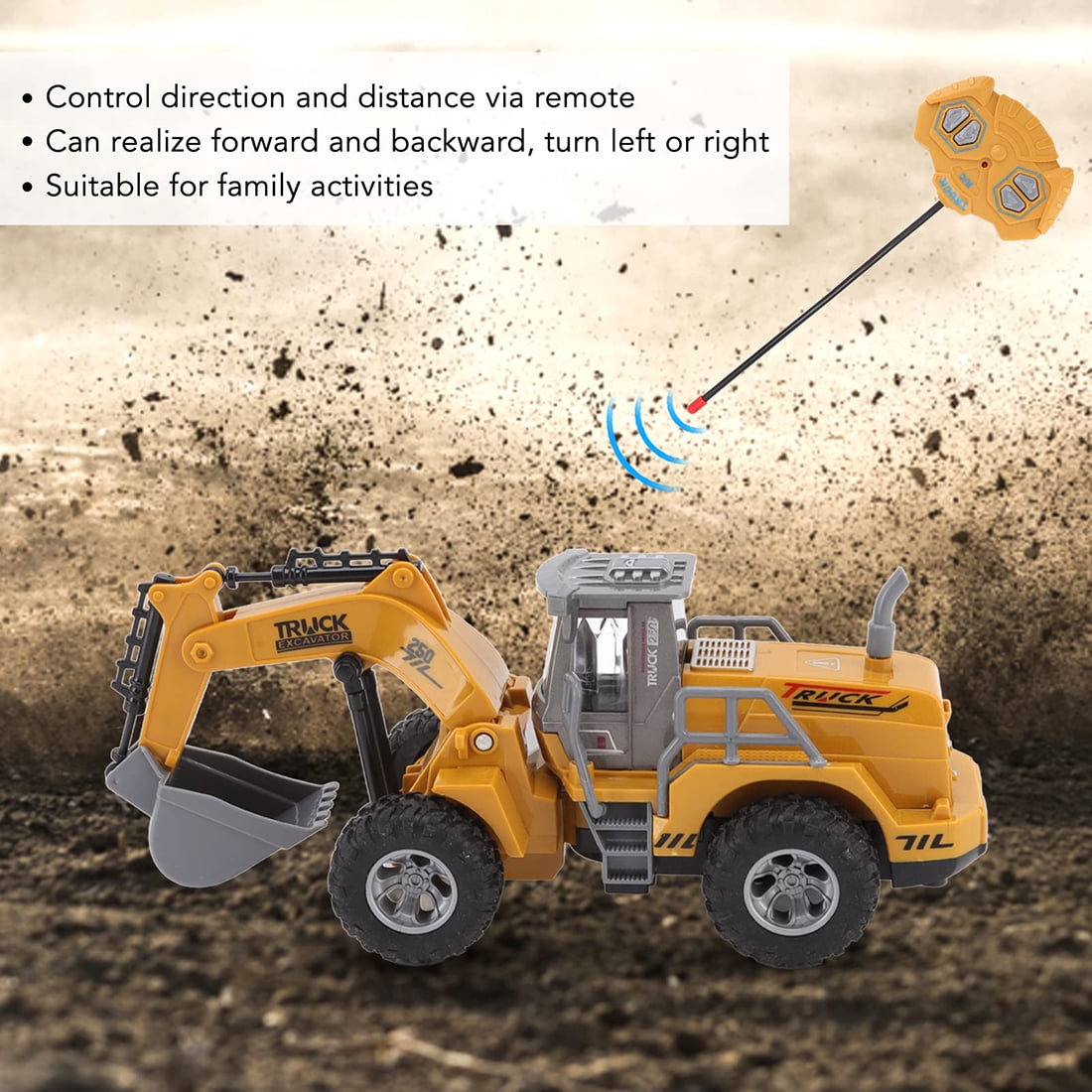 Vrurc 15 Channel Full Functional Remote Control Excavator Construction ...