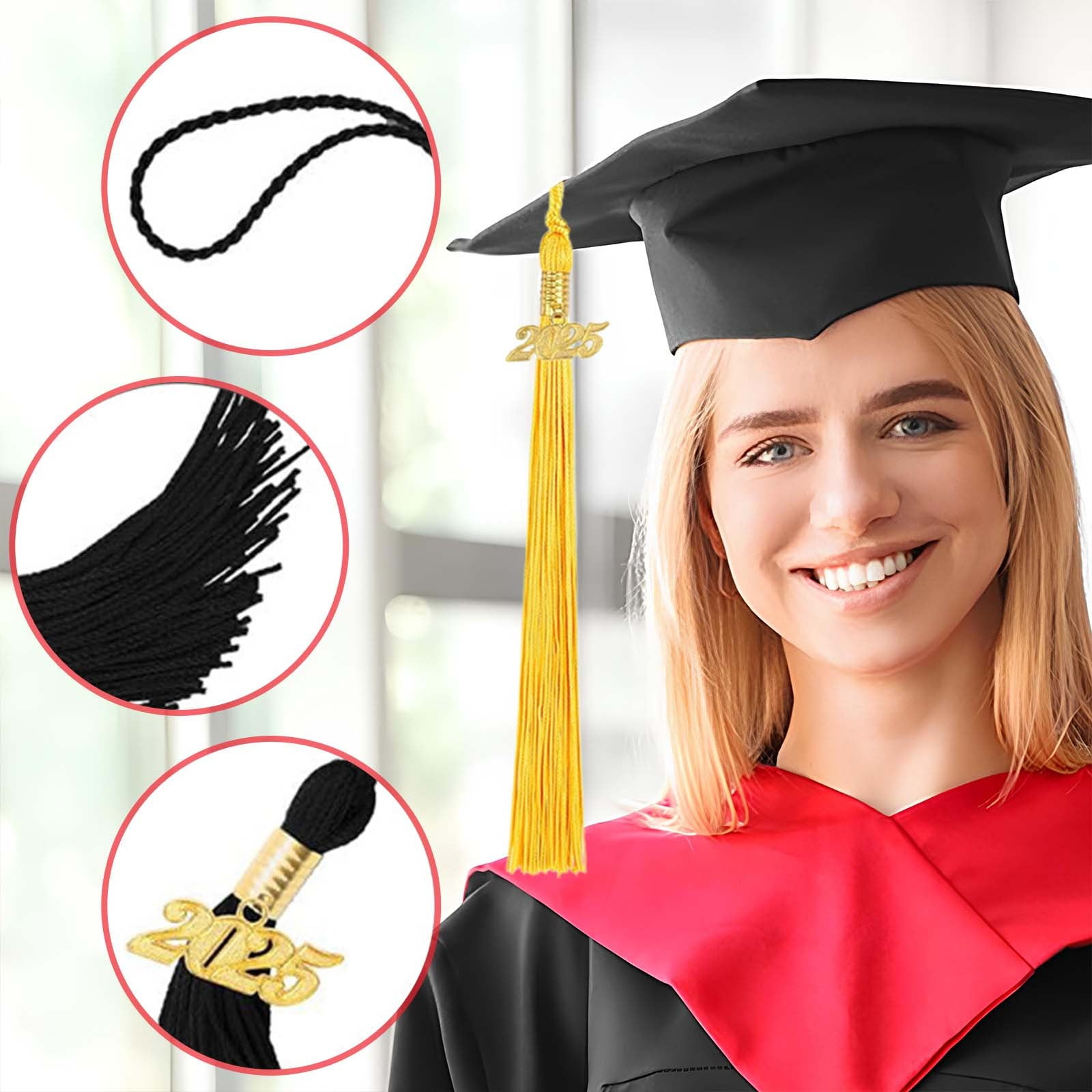 Vrvttad 2025 Bachelor's Hat Tassel Graduation Hat Suizi PhD President ...