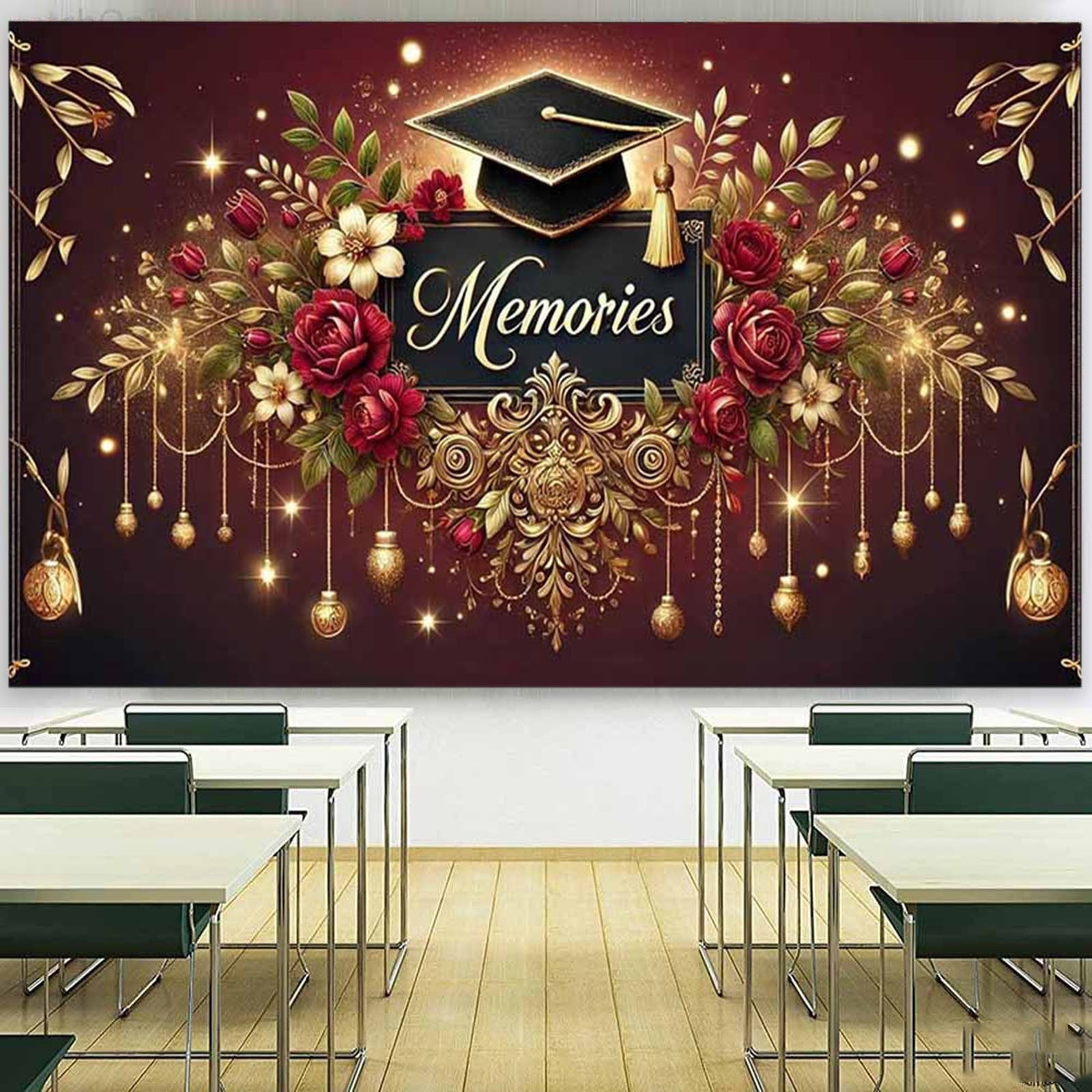 Vrvttad Graduation Decorations 2025 Congrats Grad Backdrops with ...