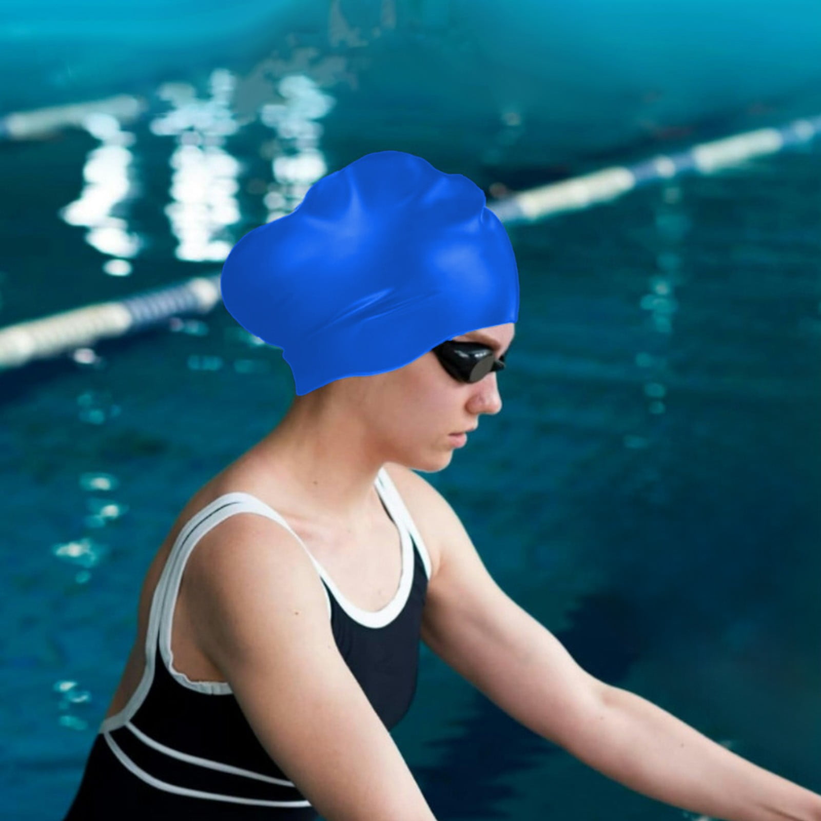 Vrvttad Silicone Swim Cap For Men And Women Plain Color High Elasticity ...