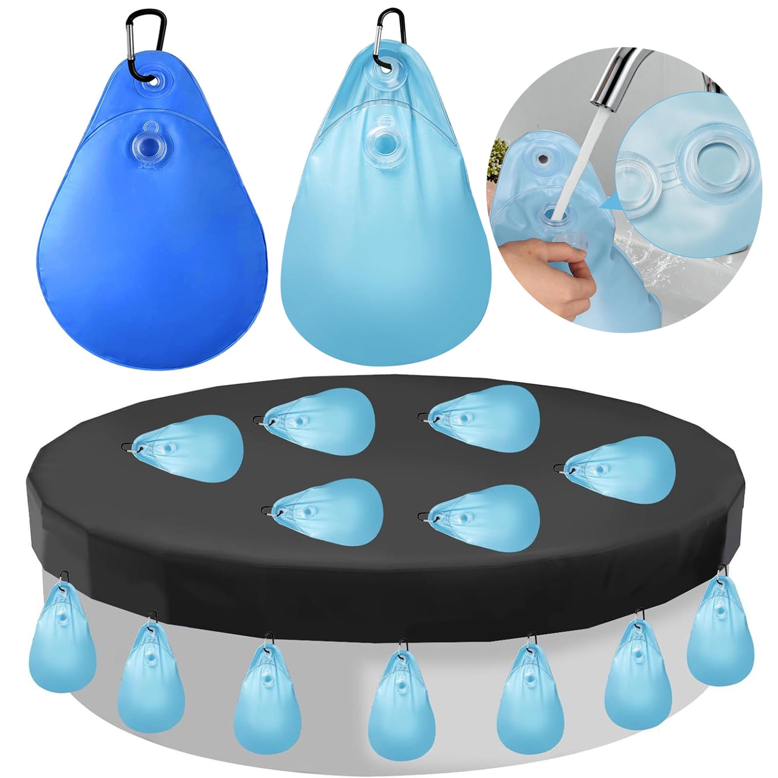 Vrvttad Winter Pool Cover Hanging Water Bag Swimming Pool Wall Hanging ...