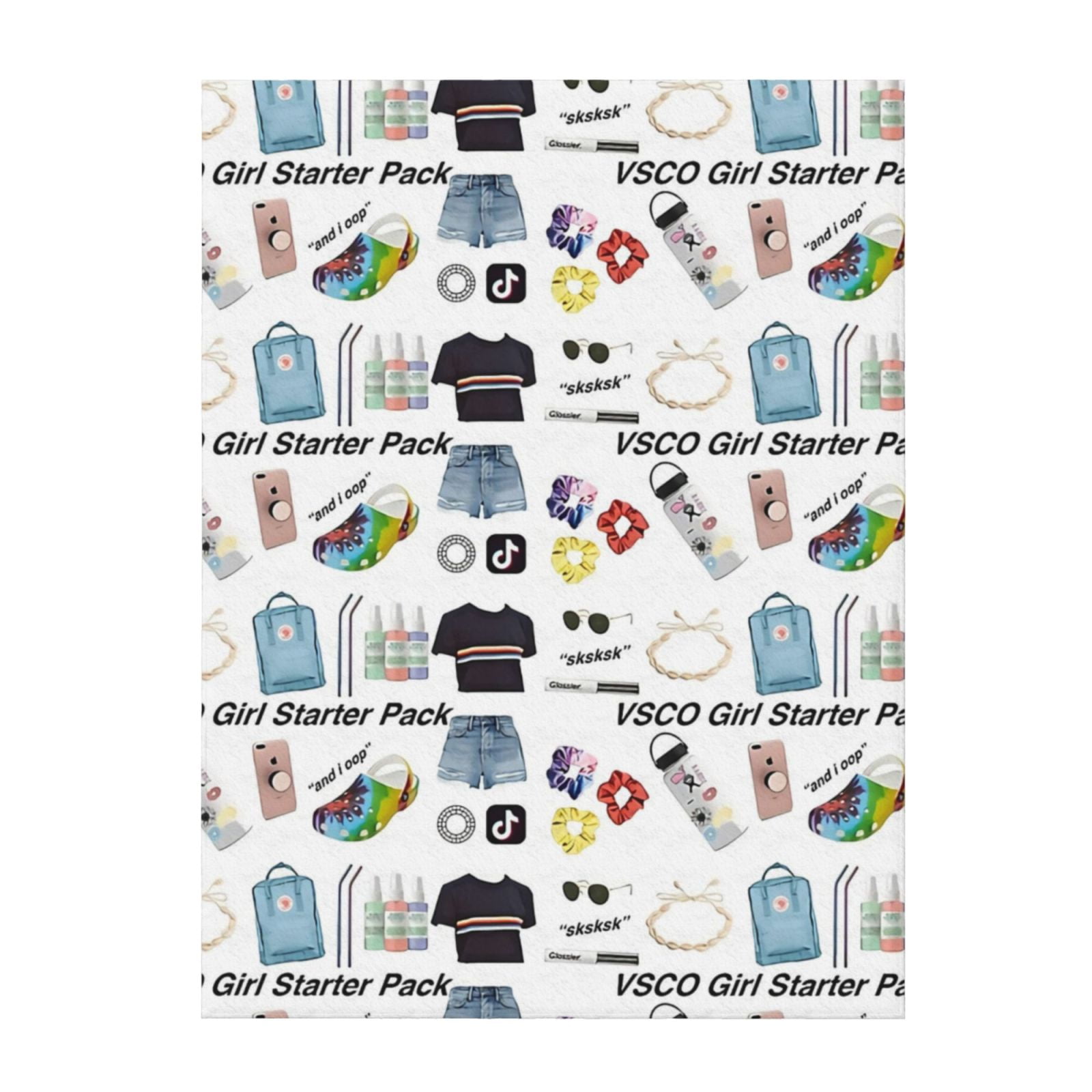 Vsco Girl Starter Pack Blanket Sofa Air Conditioning Blanket Nap ...