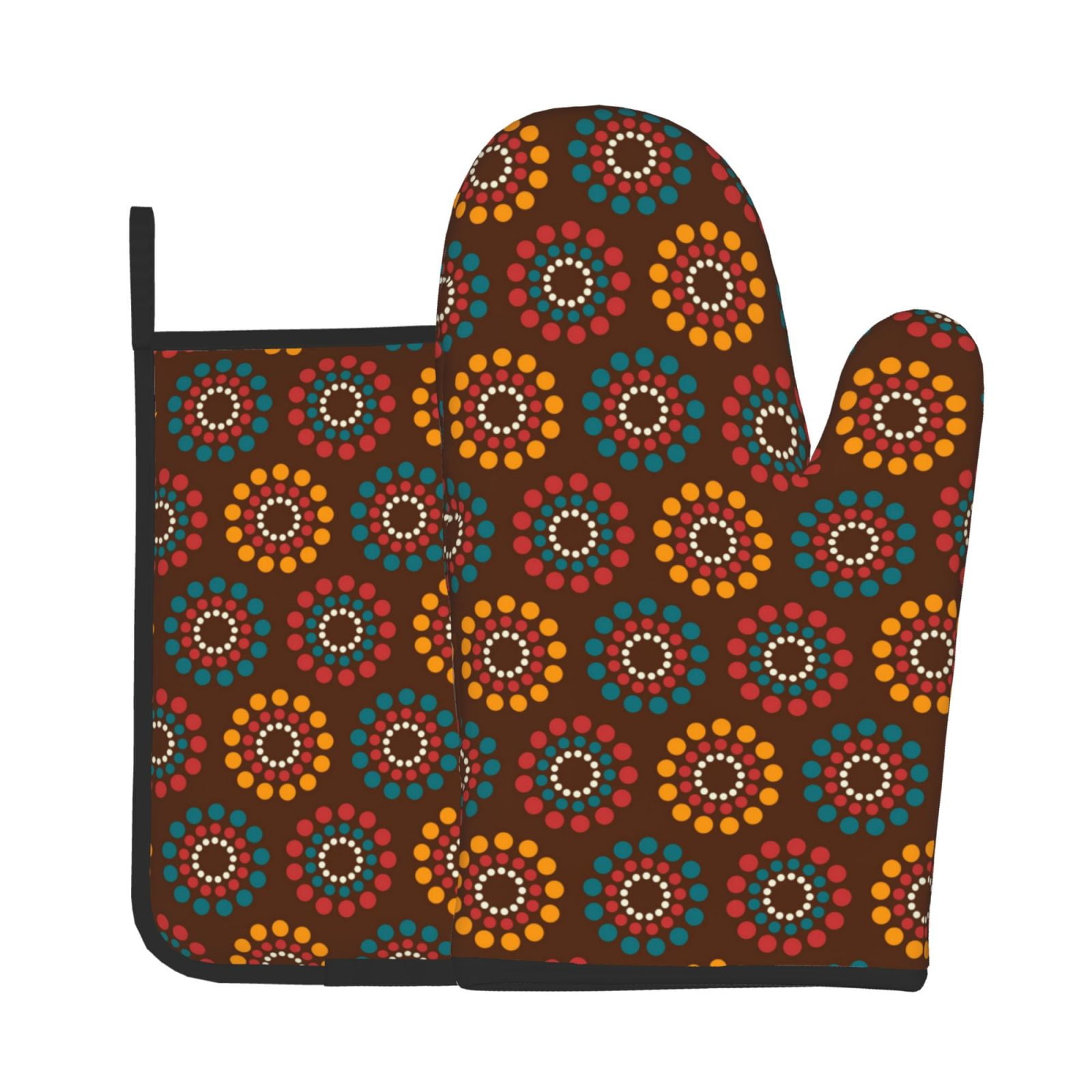 Vsdgher 60s and 70s Aesthetic1 Oven Mitts and Pot Holders 2 pcs Set ...