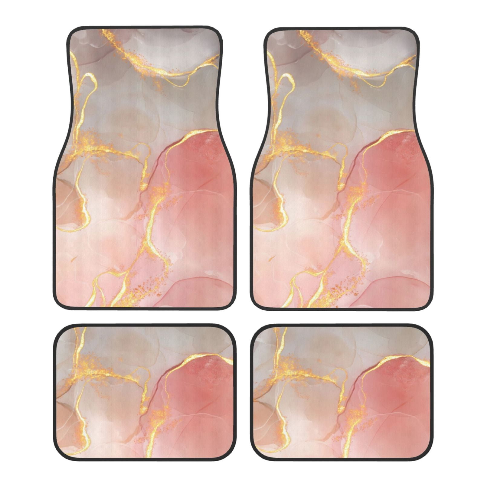 Vsdgher Abstract Marble Texture Car Foot Mat Set of 4 Pieces Universal ...