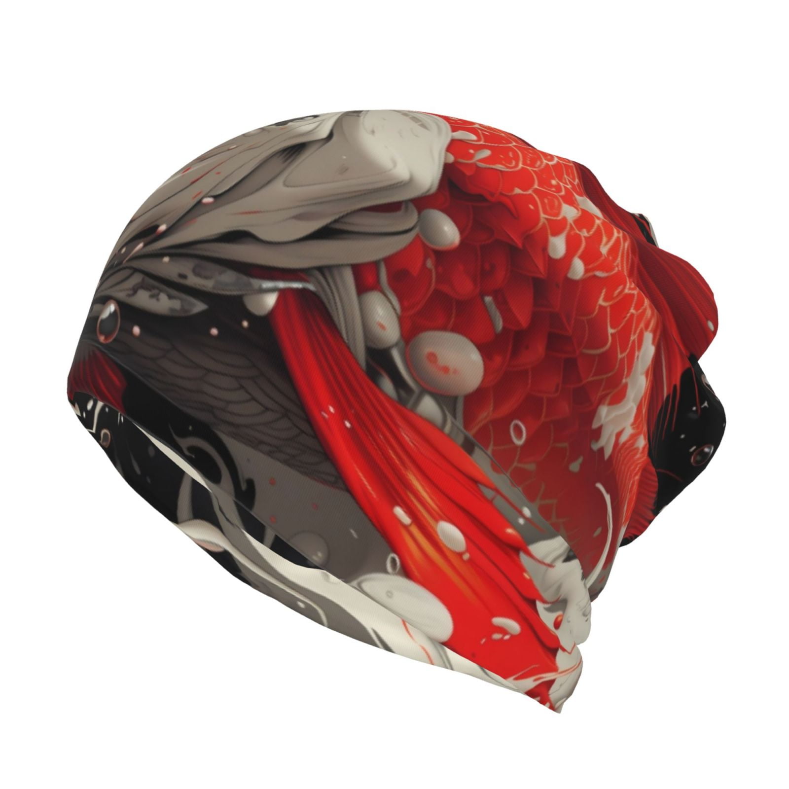 Vsdgher Abstract Red Koi Fish Art Slouchy Beanie Hat for Men/Women ...