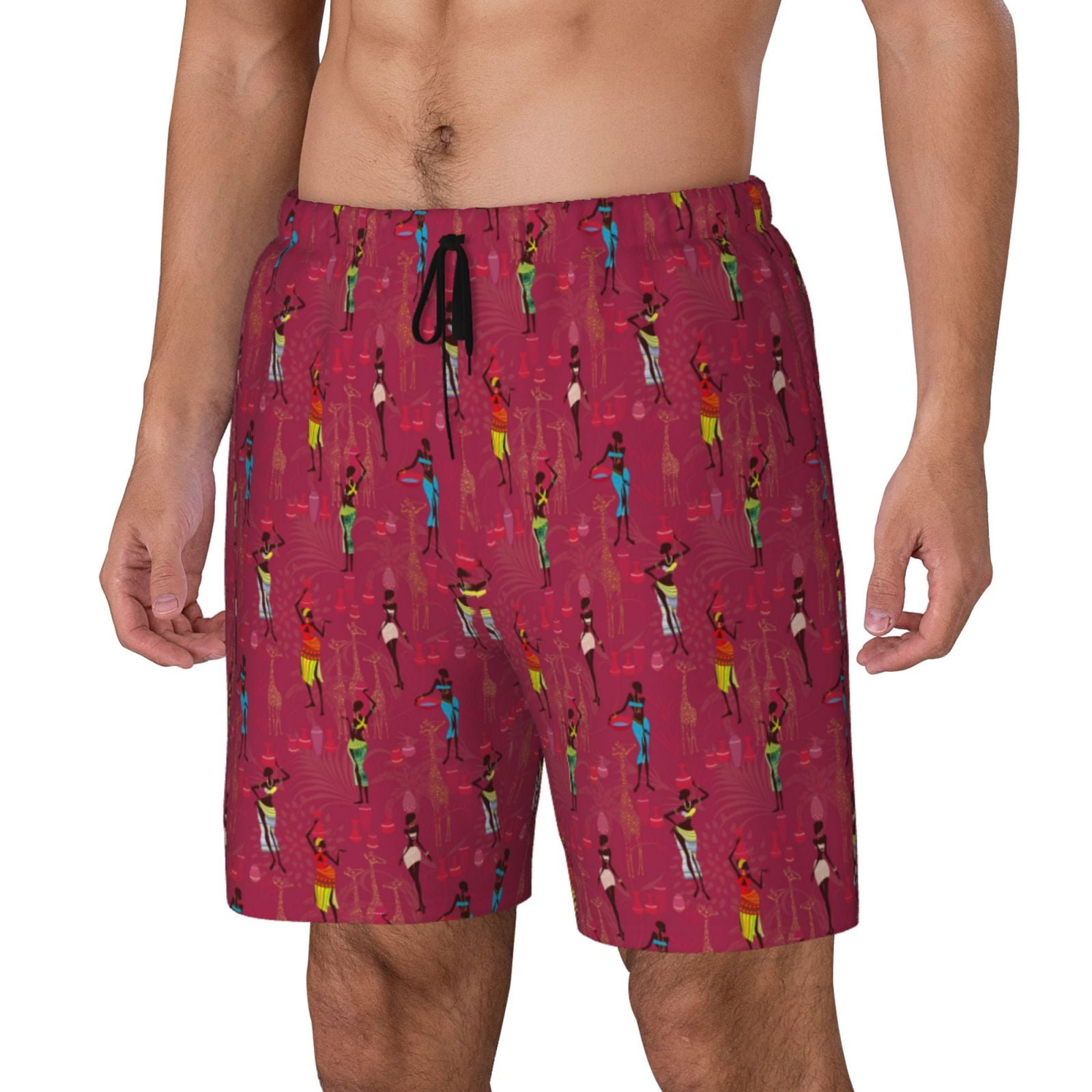 Vsdgher African Women Bearing Clay Pots for Mens Swim Trunks with ...