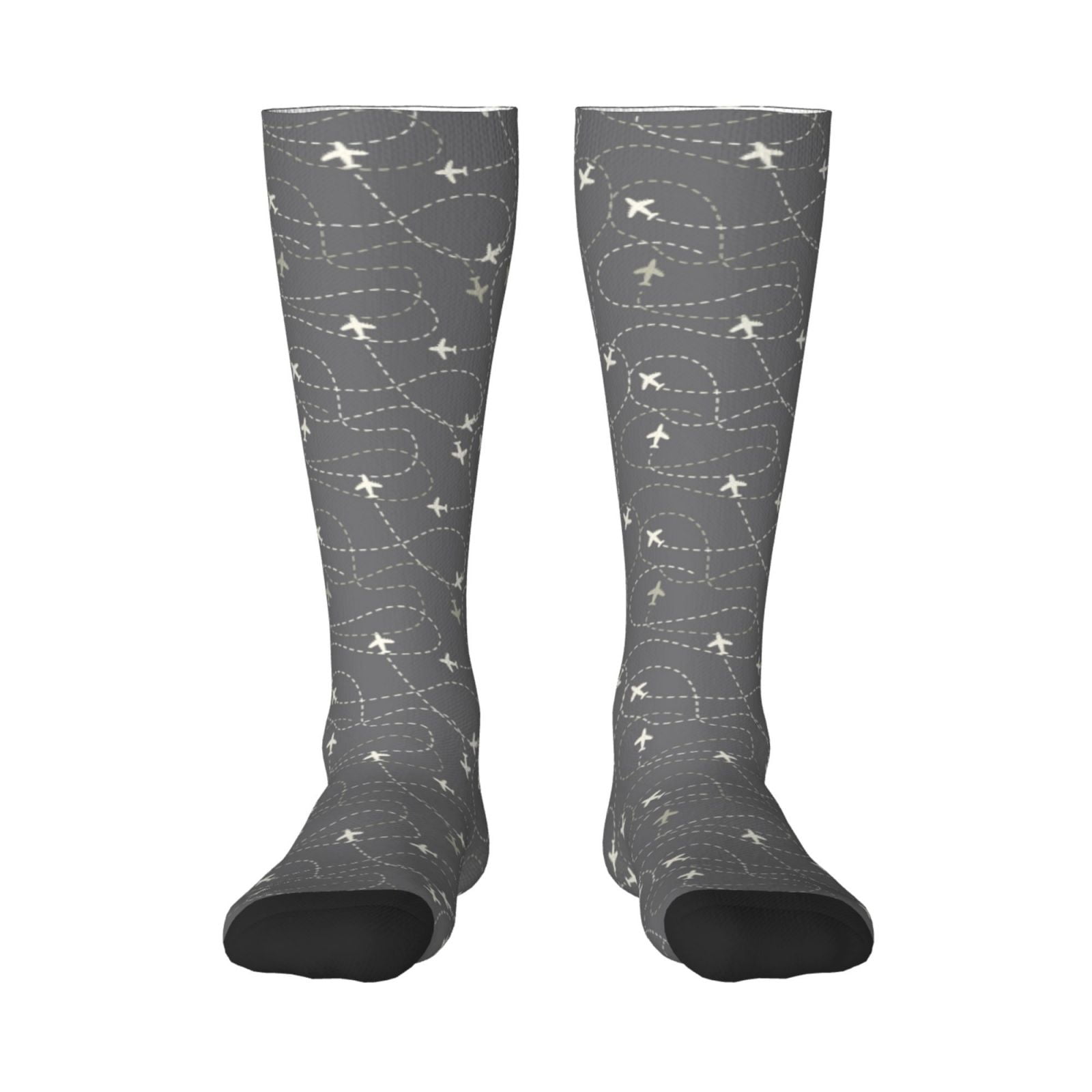 Vsdgher Airplane Routes Around The World Print Thigh High Socks Extra ...