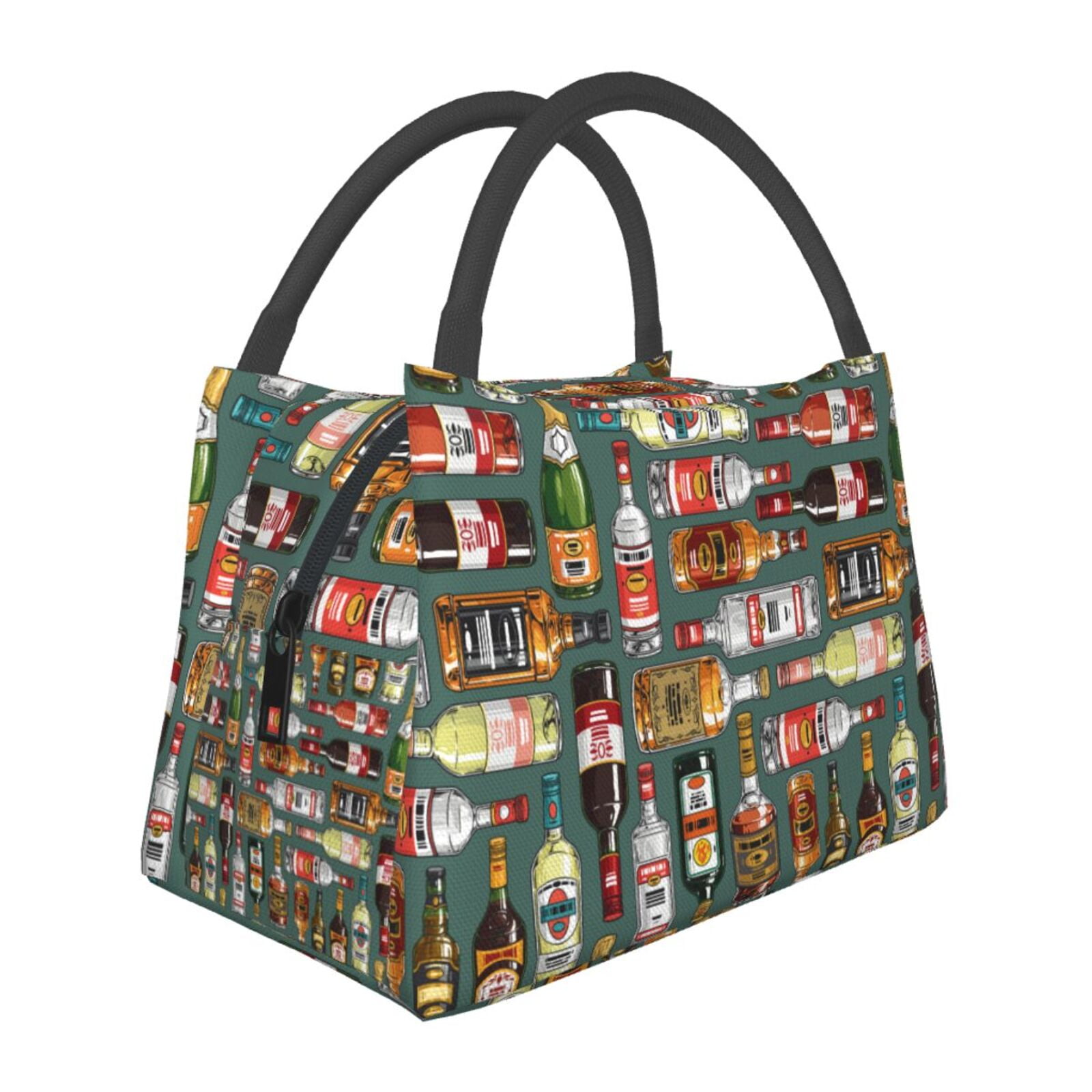 Vsdgher Alcohol Bottles Print Insulated Reusable Bags with Sturdy ...