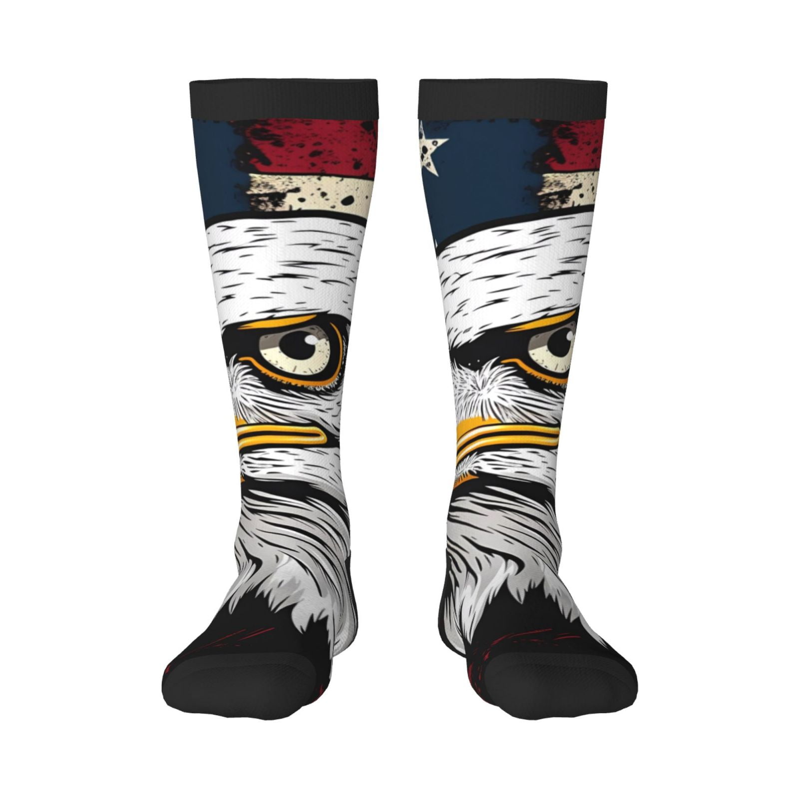 Vsdgher American Bald Eagle Print Thigh High Socks Extra Long Stretchy ...