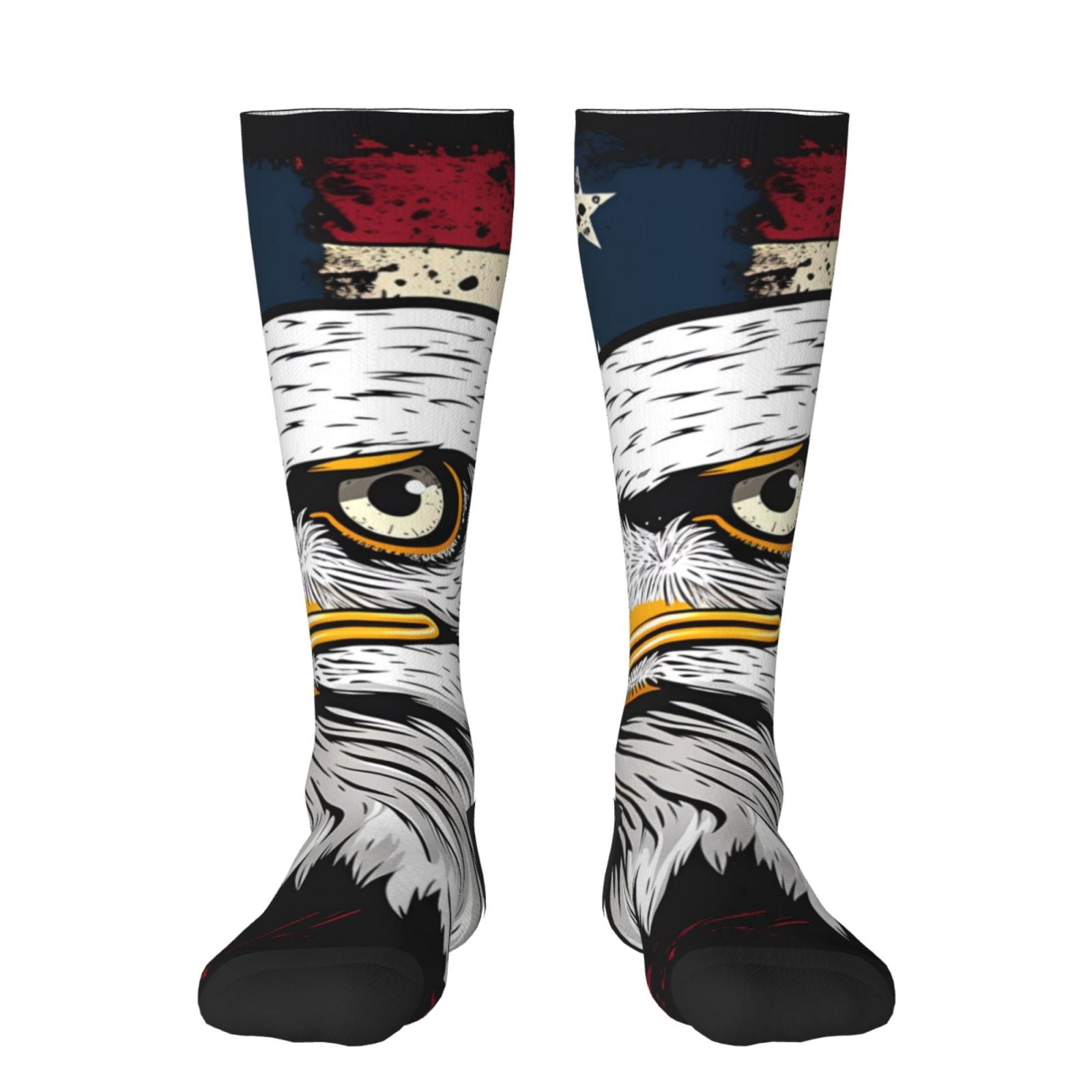 Vsdgher American Bald Eagle Print Thigh High Socks Extra Long Stretchy ...