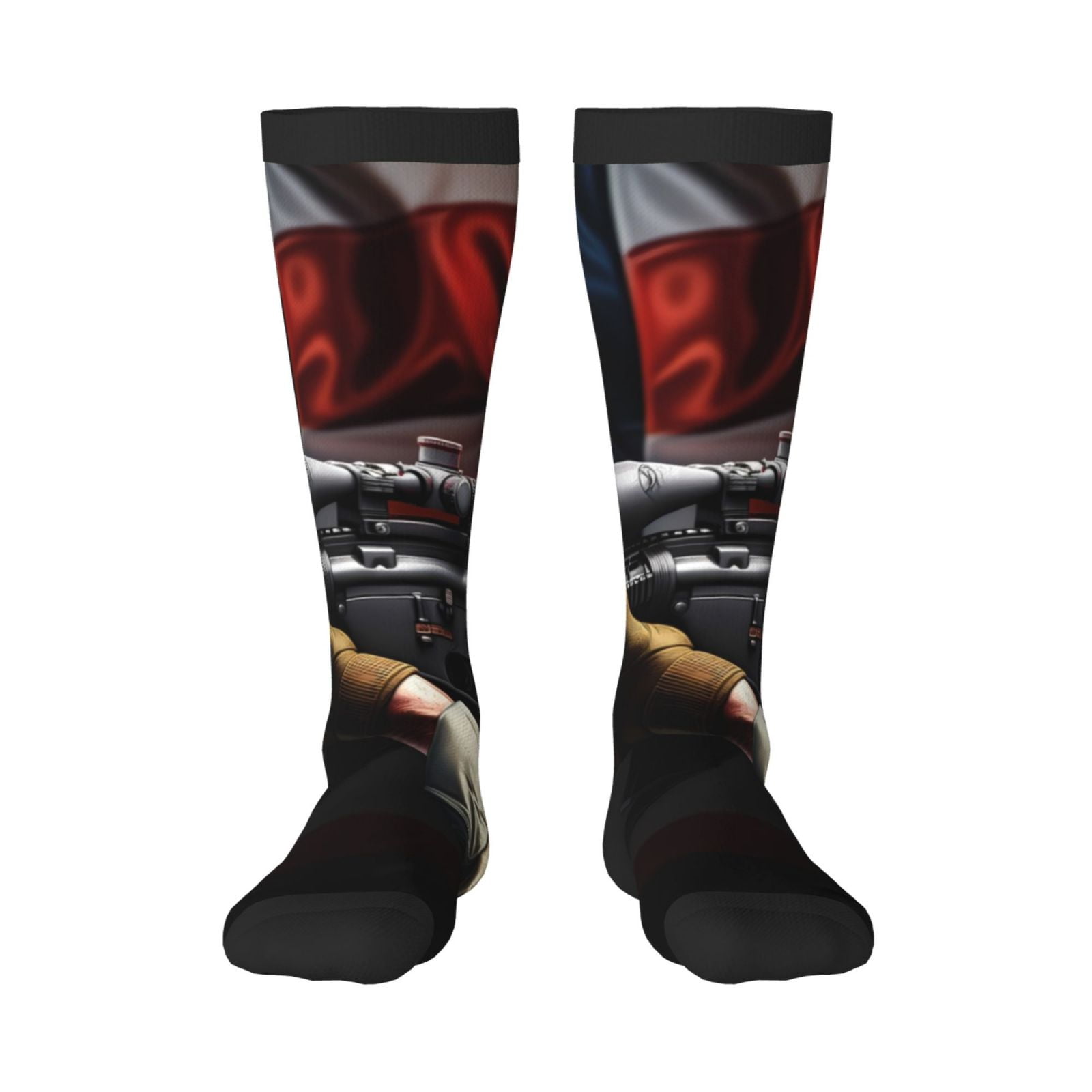 Vsdgher American Bald Eagle Warrior Print Thigh High Socks Extra Long ...