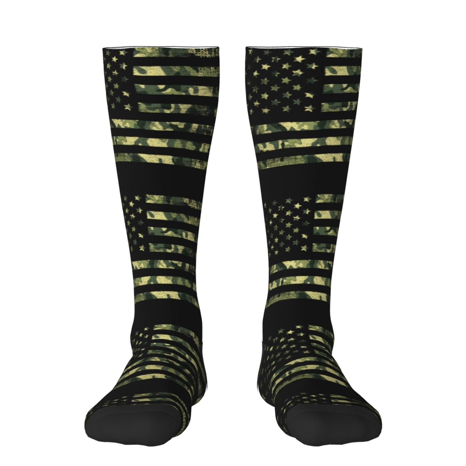 Vsdgher American Flag Camo Print Thigh High Socks Extra Long Stretchy ...