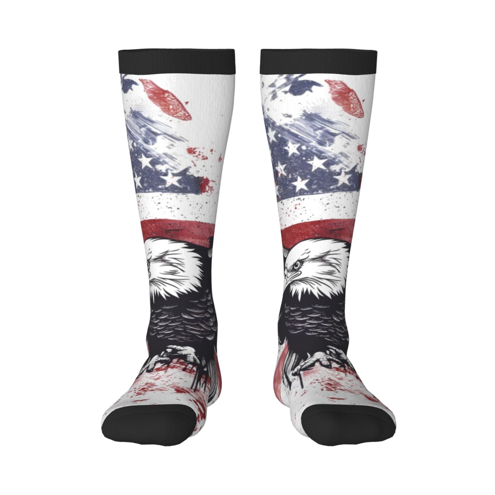 Vsdgher American Flag Eagle Art Knee Socks, High Socks Long Stretchy ...