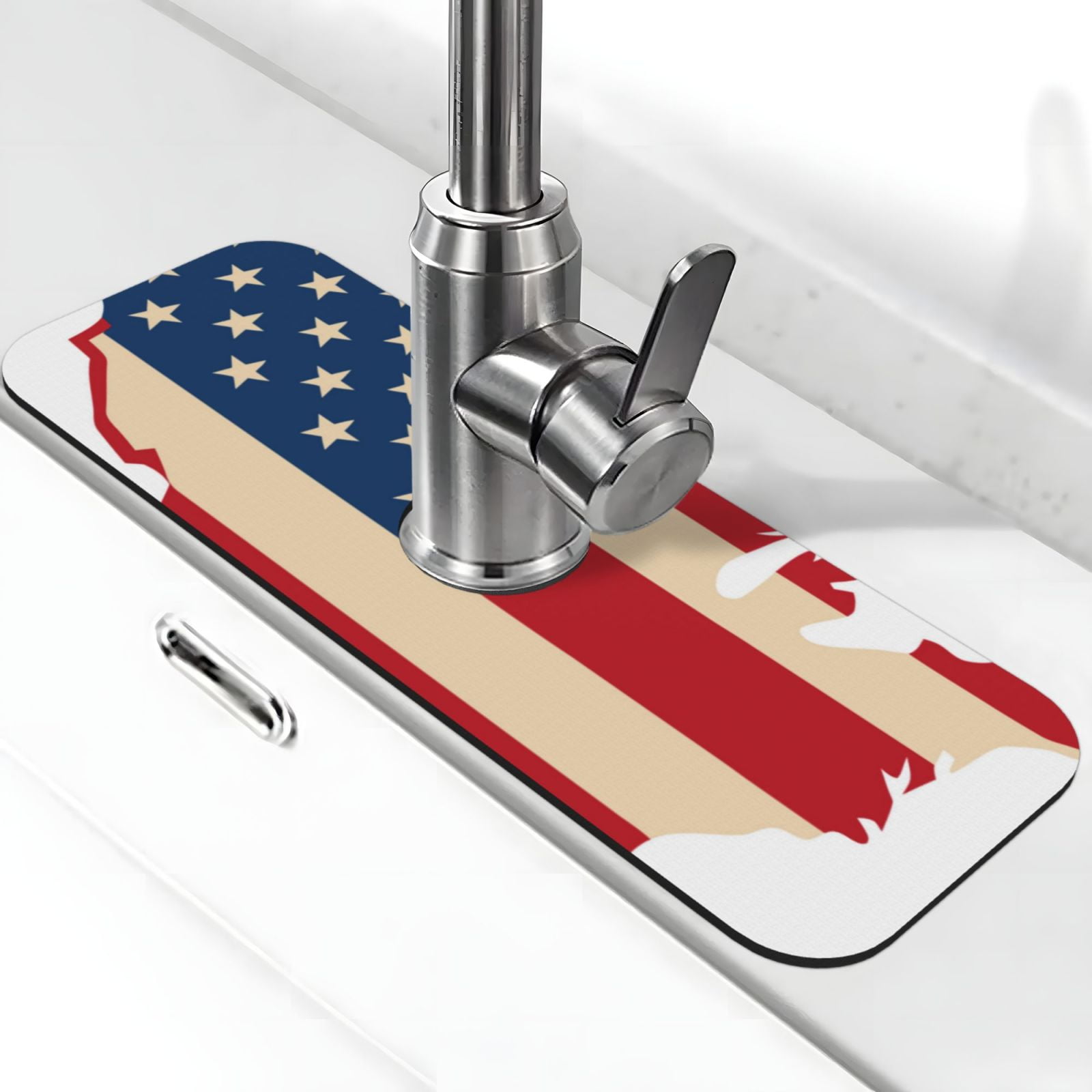 Vsdgher American Flag Map Kitchen Sink Splash Guard Faucet Mat -1 PC ...