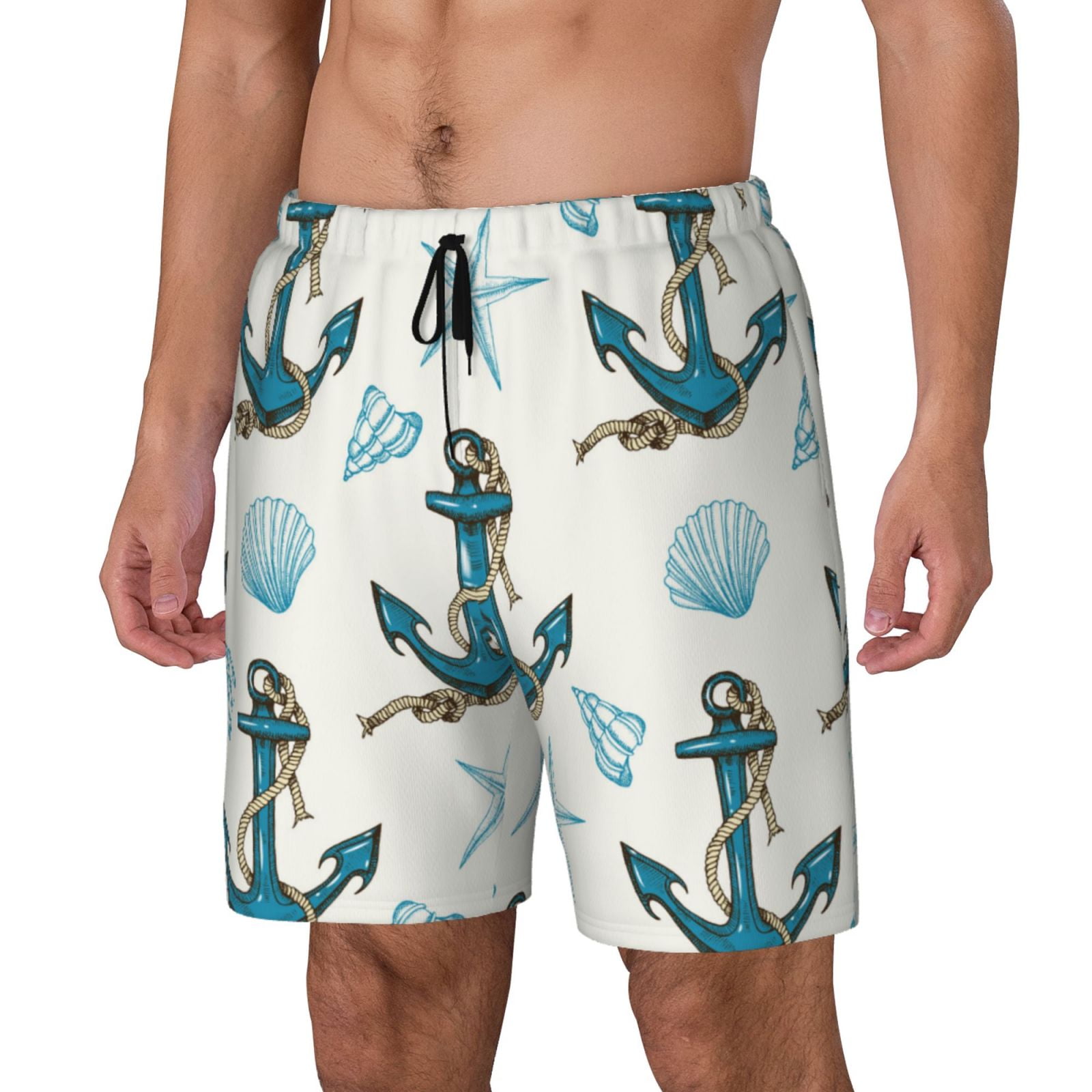 Vsdgher Anchors And Shells for Mens Swim Trunks with Compression Liner ...
