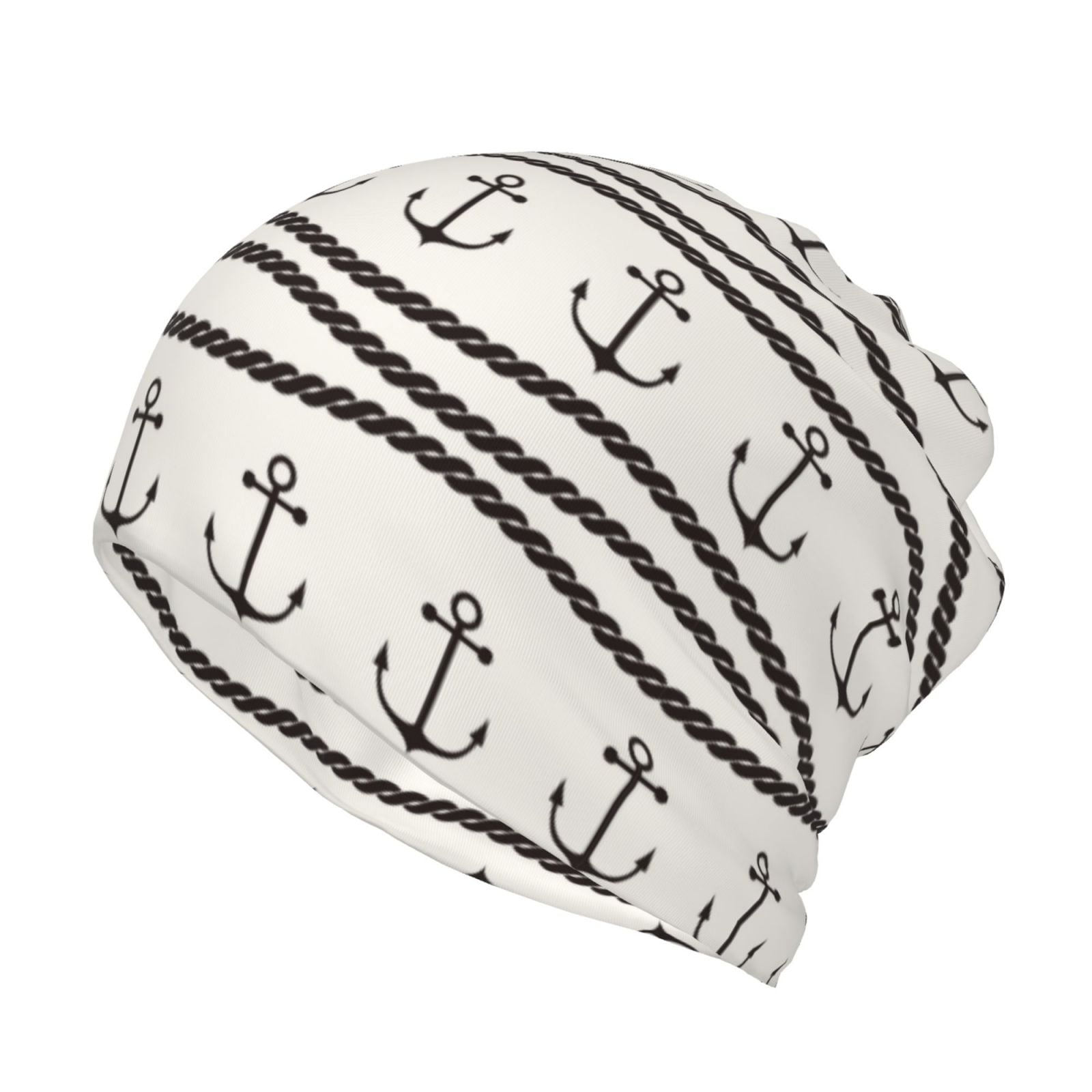 Vsdgher Anchors and Ropes Slouchy Beanie Hat for Men/Women, Skull Cap ...