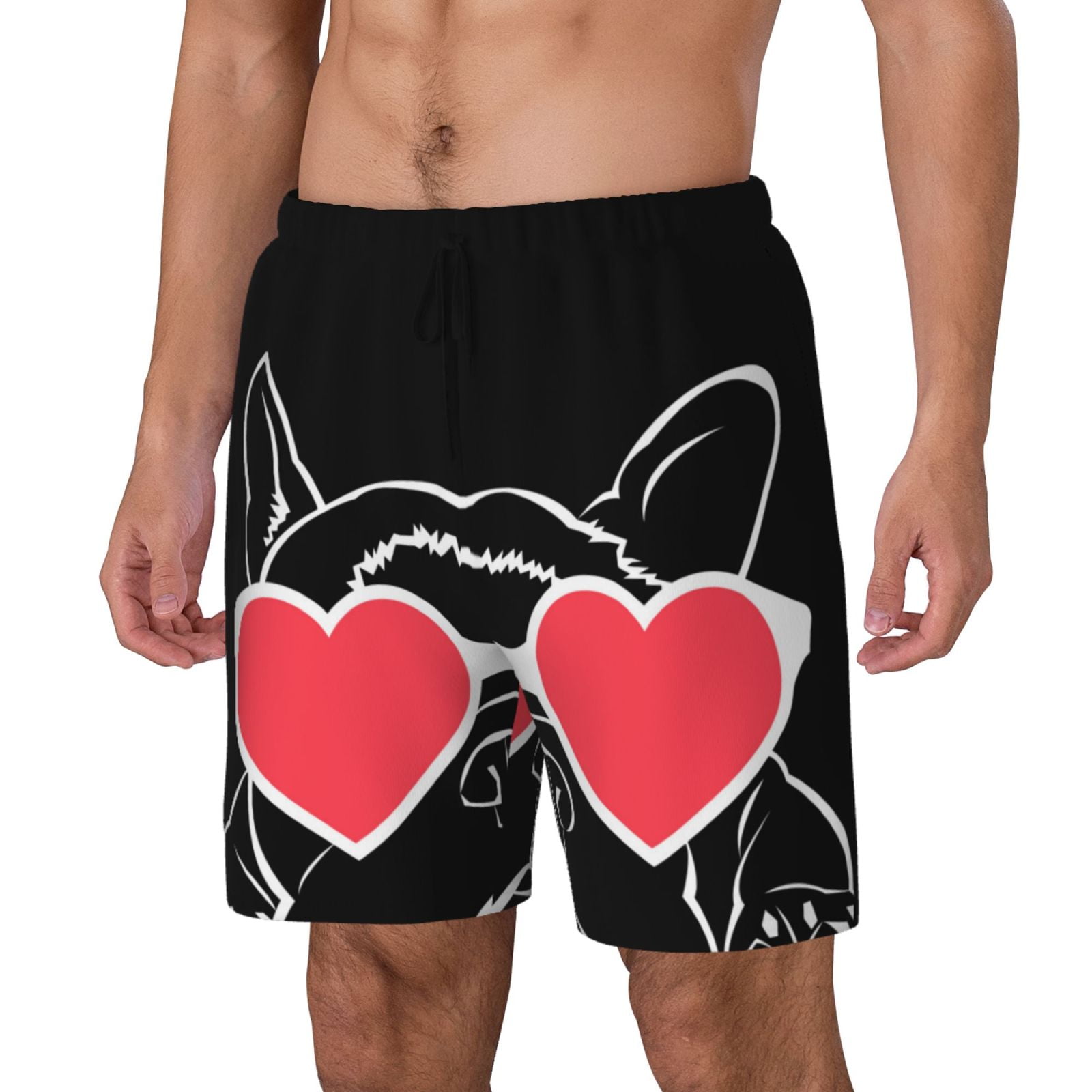 Vsdgher Animal Bulldog French for Mens Swim Trunks with Compression ...