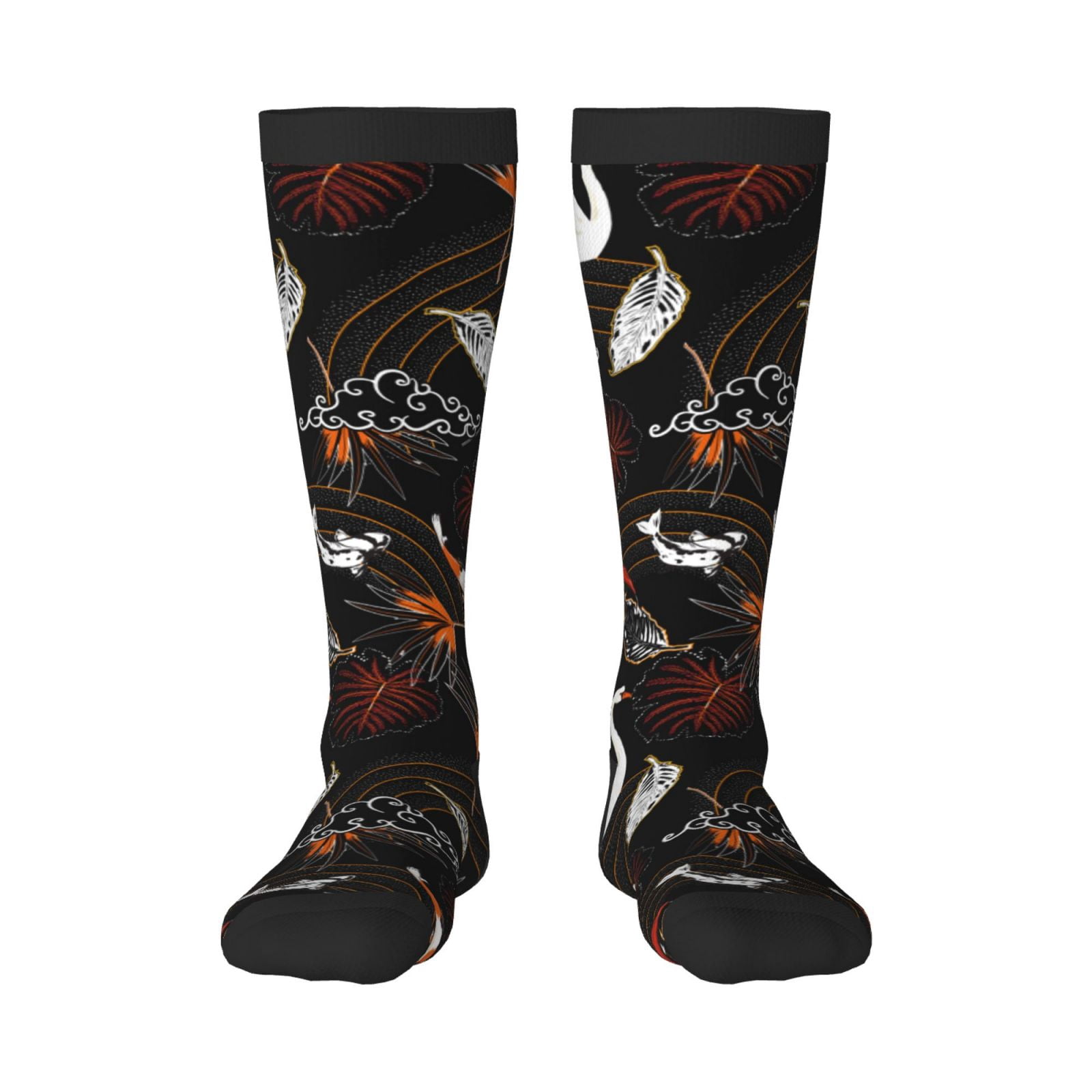 Vsdgher Animal Koi Fish Print Thigh High Socks Extra Long Stretchy Sock ...