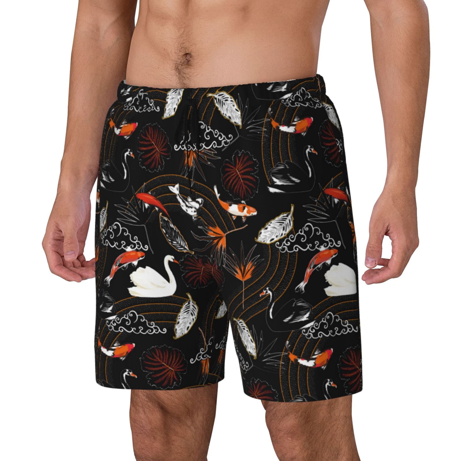 Vsdgher Animal Koi Fish for Mens Swim Trunks with Compression Liner ...
