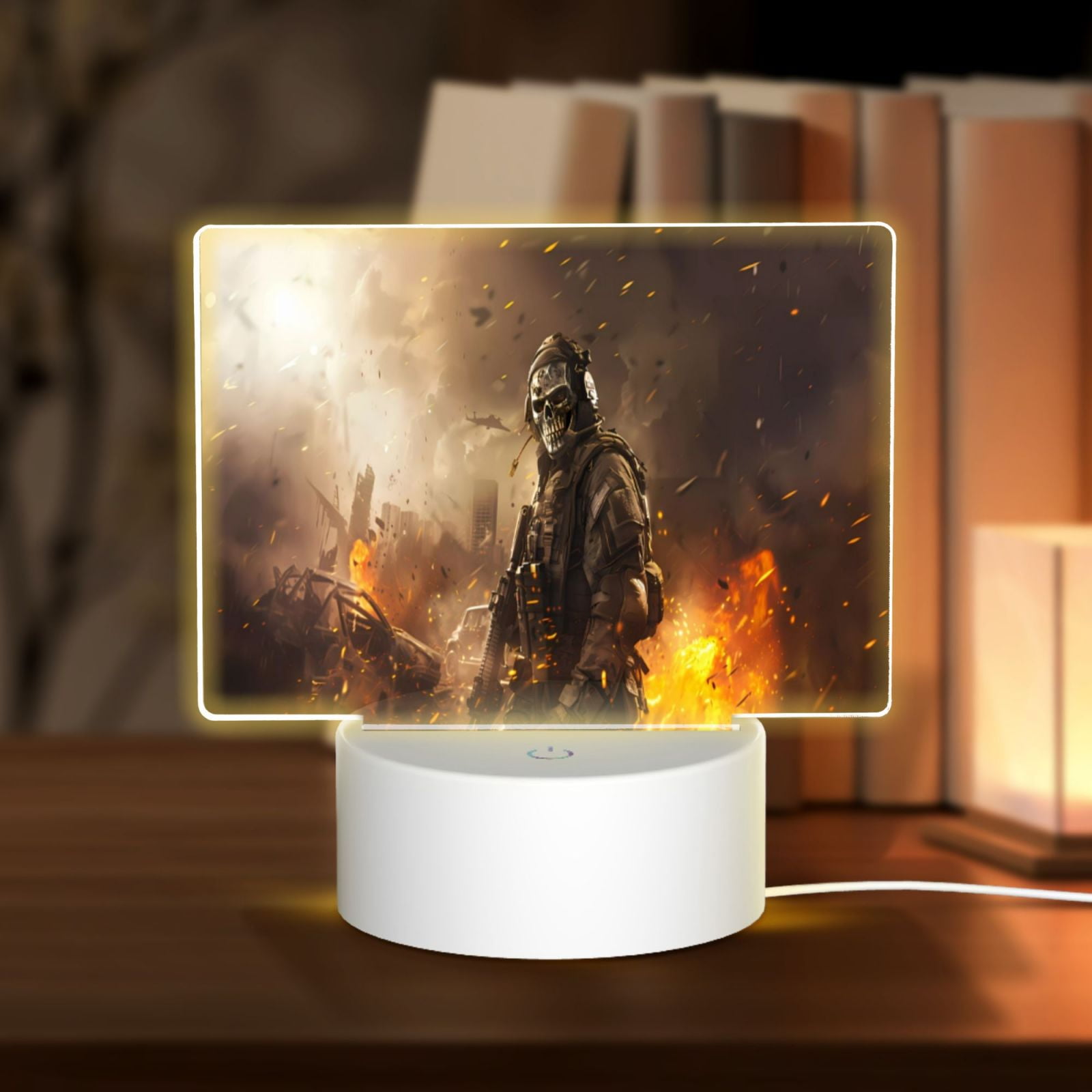 Vsdgher Apocalyptic Skull Soldier Rectangular Acrylic Night Light ...