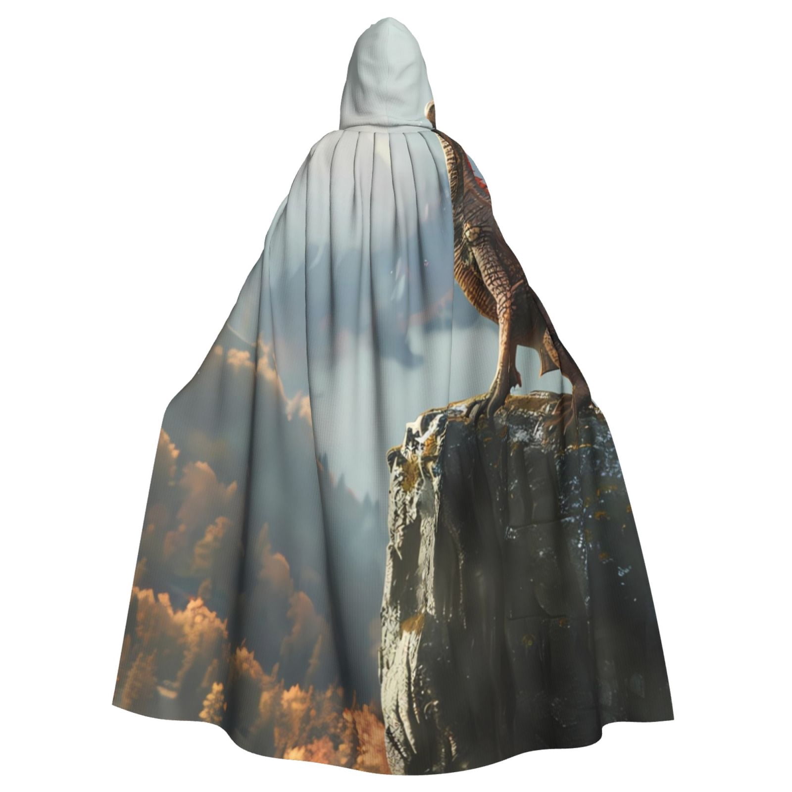 Vsdgher Autumn Dragon Mountain View CloakUnisex Full Length Hooded Robe ...