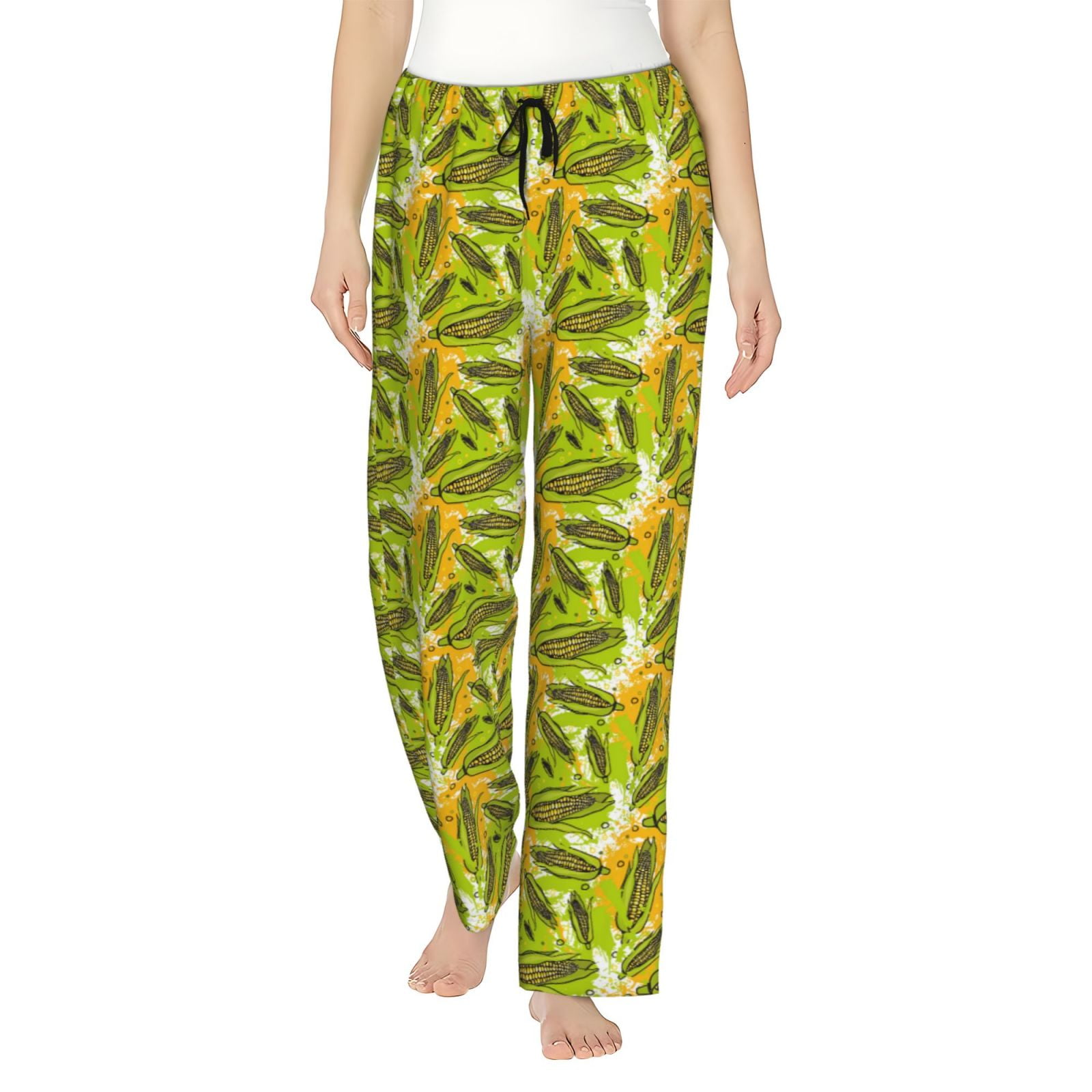 Vsdgher Autumn Harvest Cartoon Corn Women’s Womens Pajama Pants, Lounge ...
