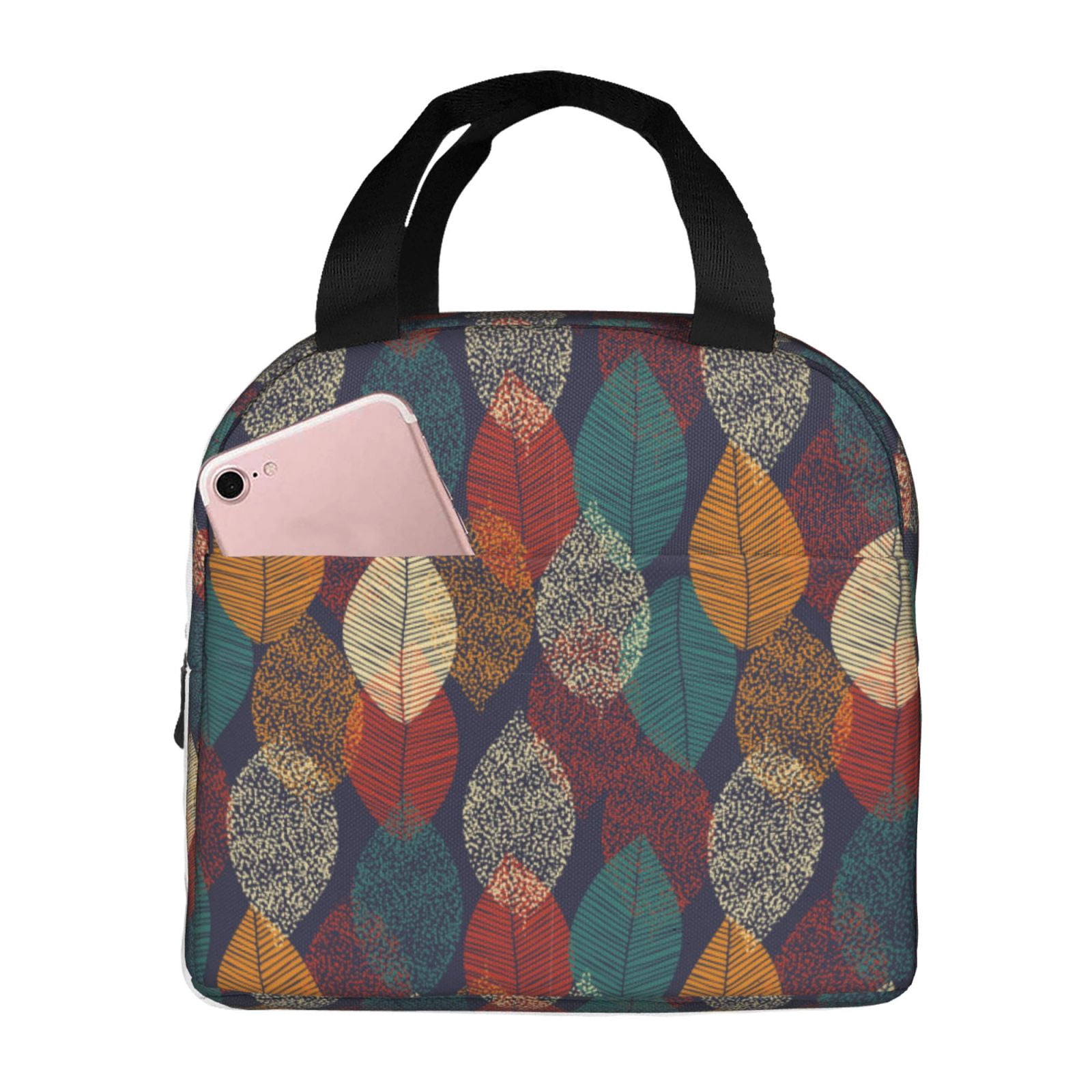 Vsdgher Autumn Leaves Lunch Bag, Lunch Box for Women Adult Men, Lunch ...