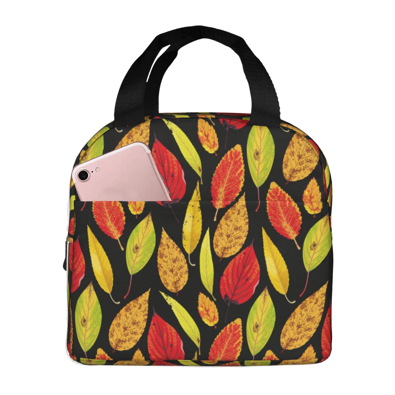 Vsdgher Autumn With Leaves Lunch Bag, Lunch Box for Women Adult Men ...