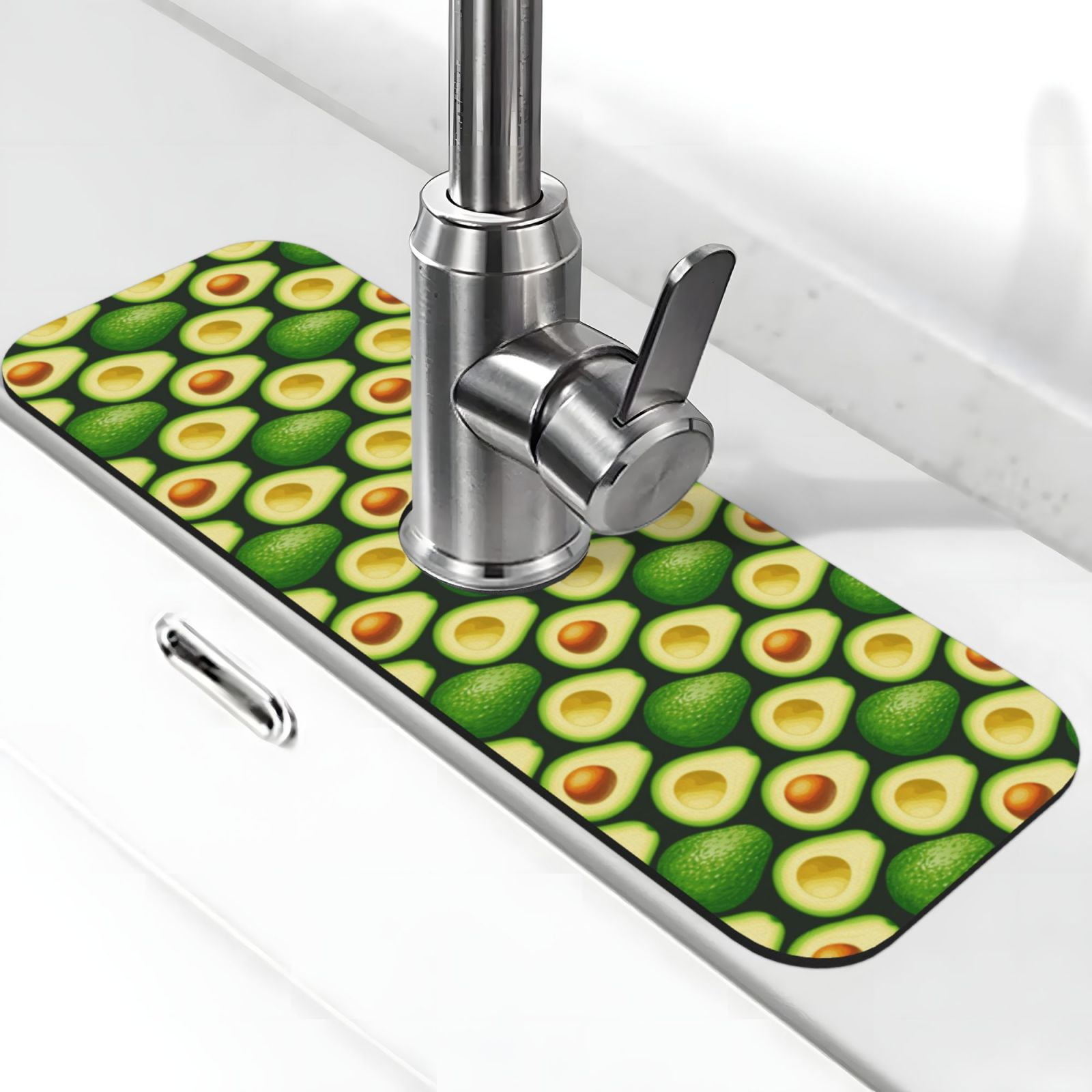 Vsdgher Avocado Kitchen Sink Splash Guard Faucet Mat -1 PC Super ...