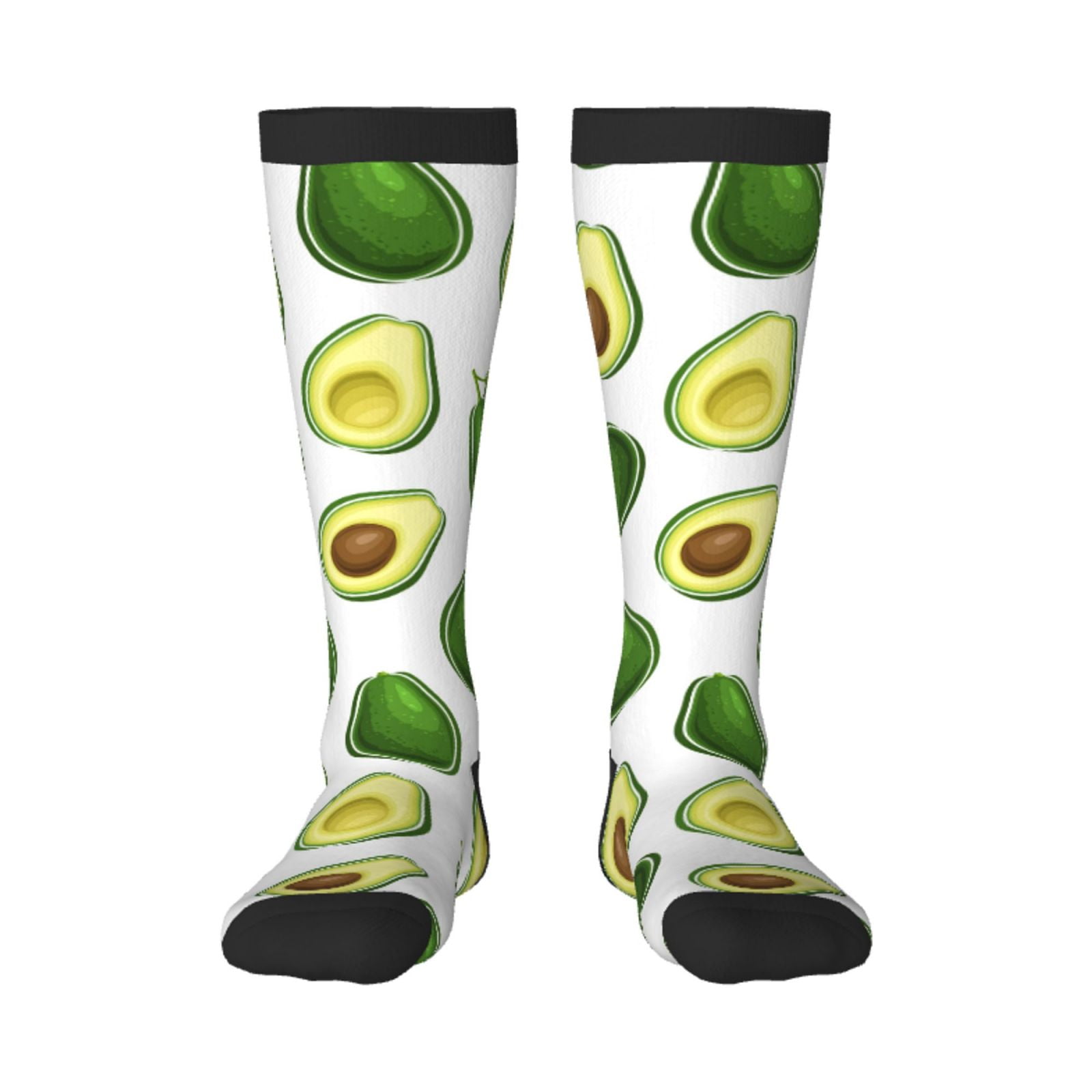 Vsdgher Avocado1 Print Thigh High Socks Extra Long Stretchy Sock Women ...