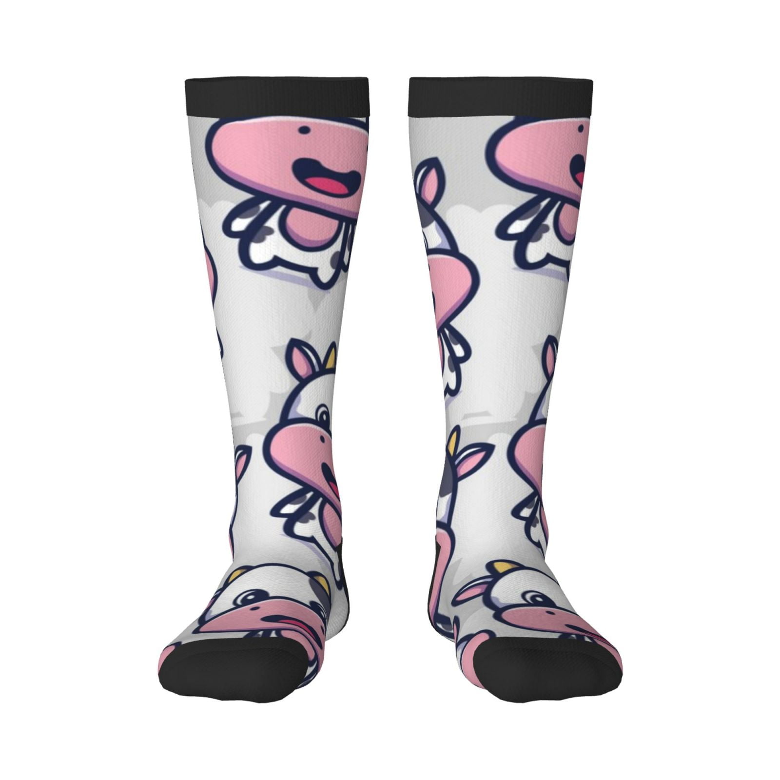Vsdgher Baby Cow Print Thigh High Socks Extra Long Stretchy Sock Women Over Knee High Opaque ...