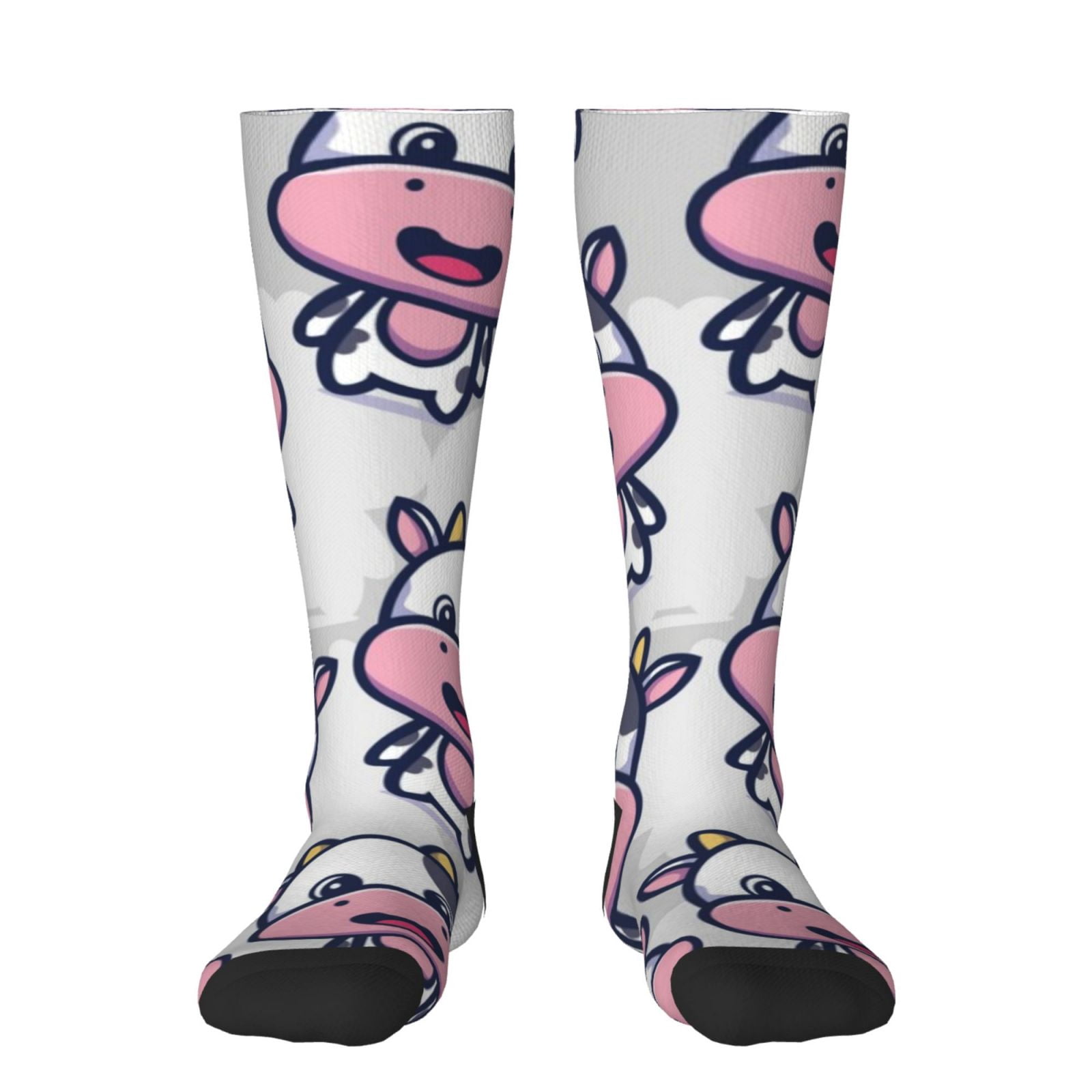 Vsdgher Baby Cow Print Thigh High Socks Extra Long Stretchy Sock Women ...