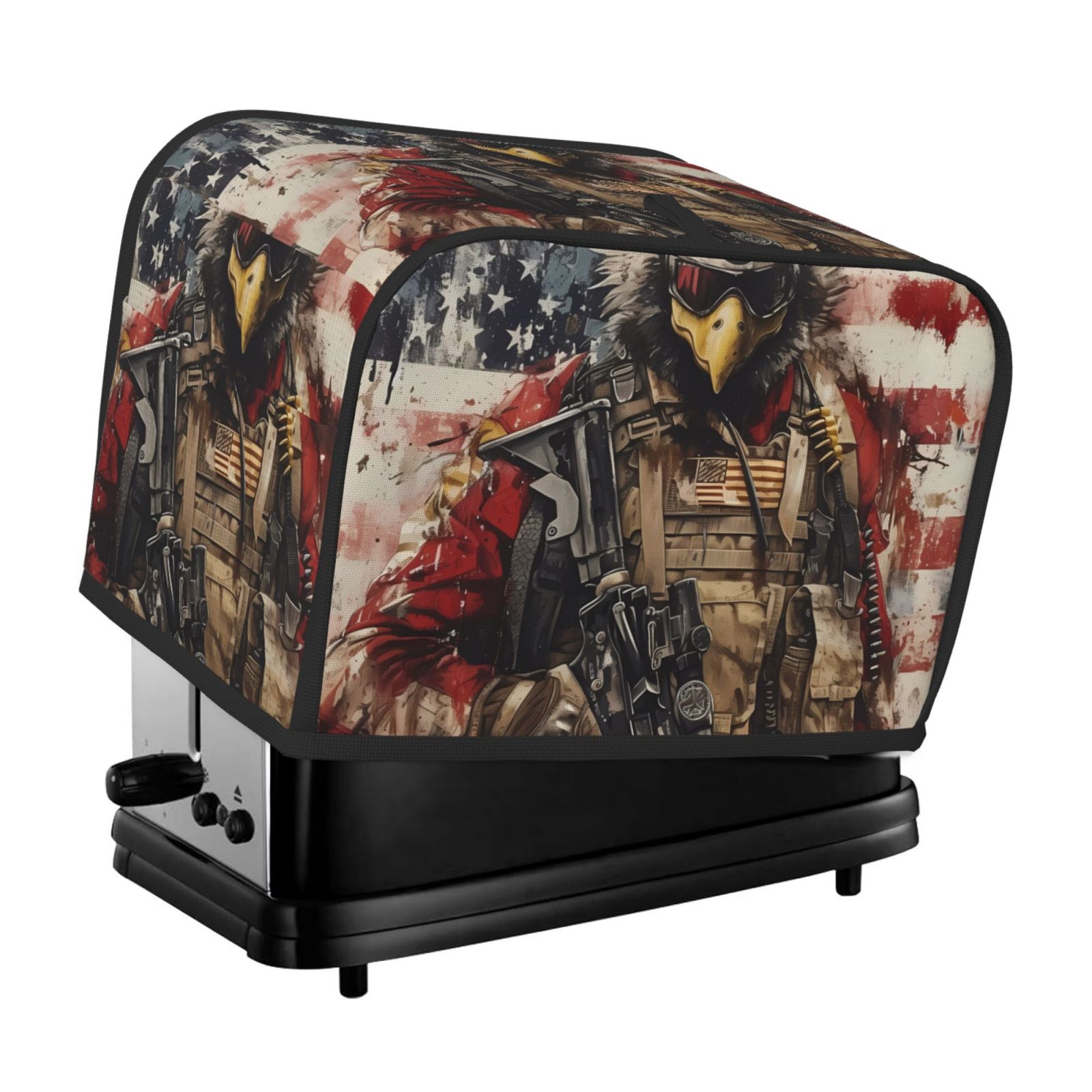 Vsdgher Bald Eagle Soldier 2 Slice Toaster Cover, Appliance Covers ...