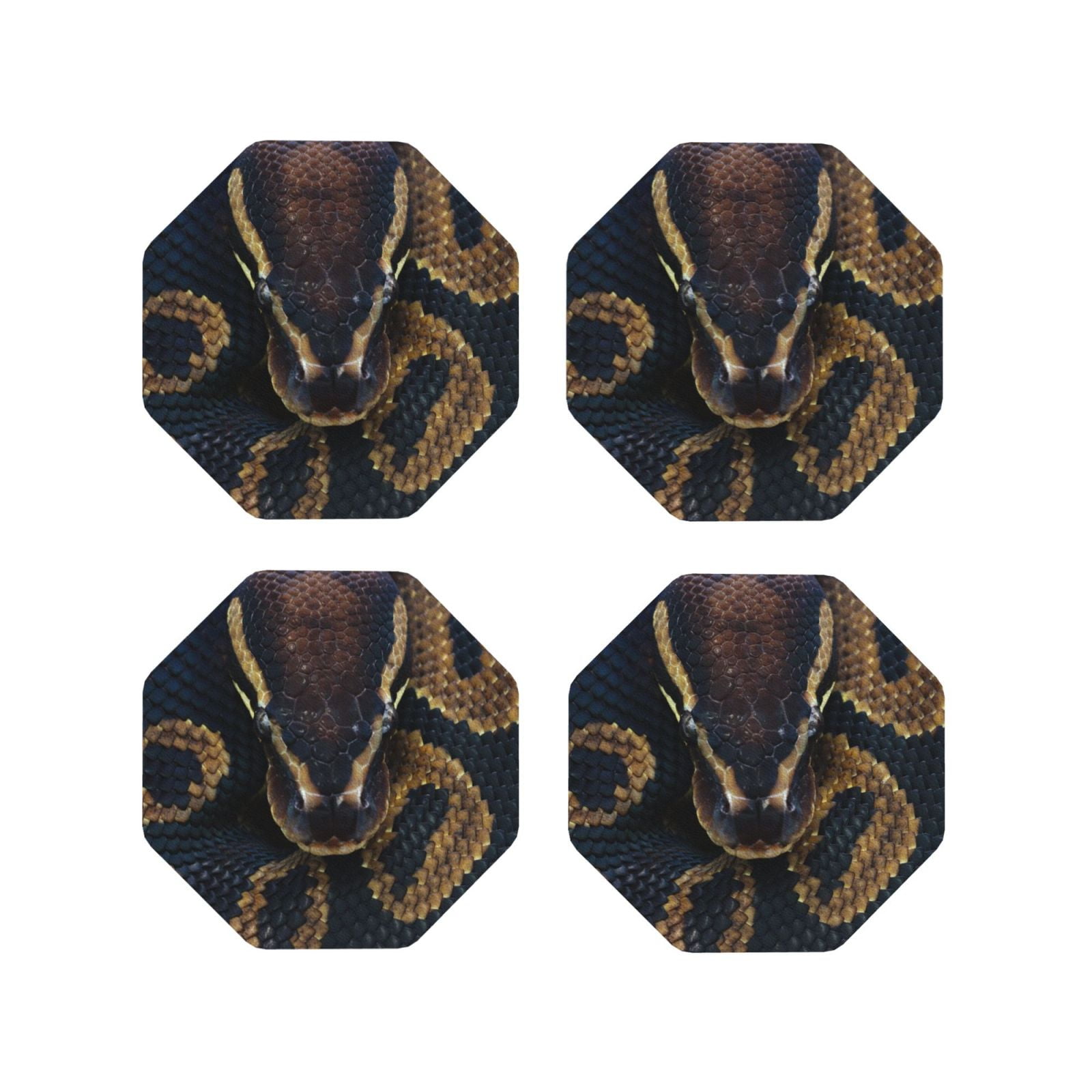 Vsdgher Ball Phyton Snake Leather Coasters for Drinks, Durable Drink ...