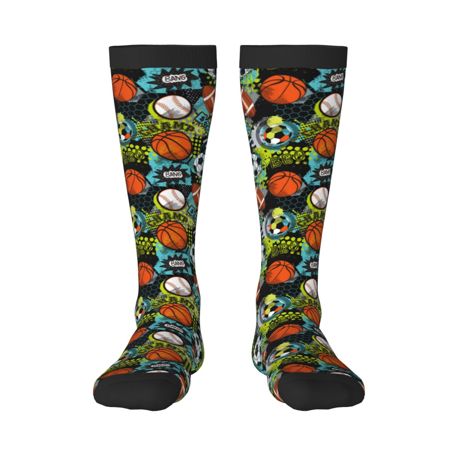 Vsdgher Balls Print Thigh High Socks Extra Long Stretchy Sock Women ...