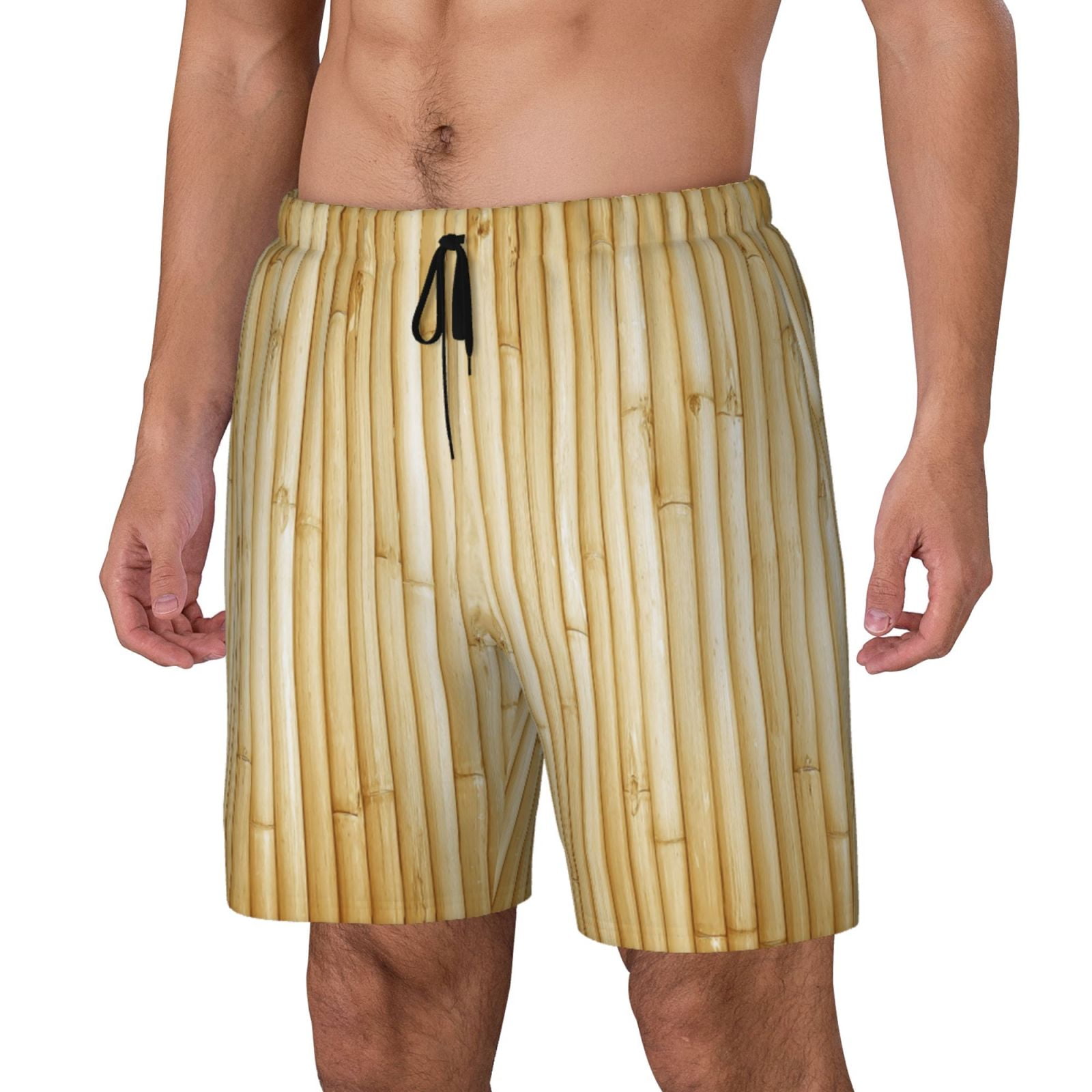 Vsdgher Bamboo Wall for Mens Swim Trunks with Compression Liner Swim ...